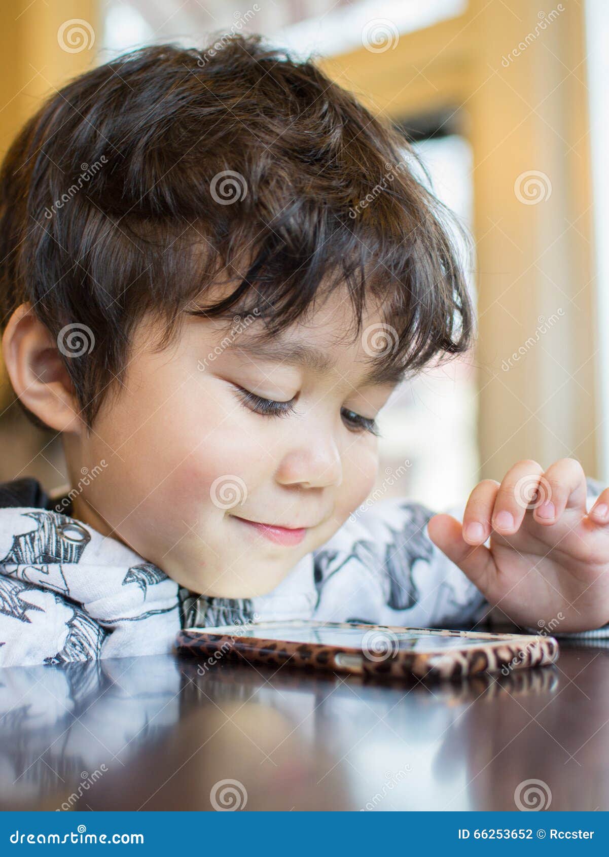 Child using smartphone stock photo. Image of child, interact - 66253652