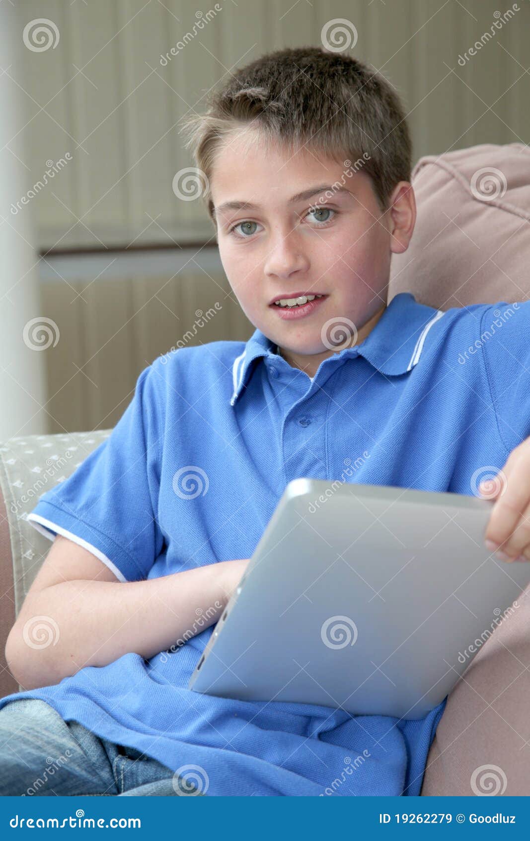 Child using tablet stock image. Image of electronics - 19262279