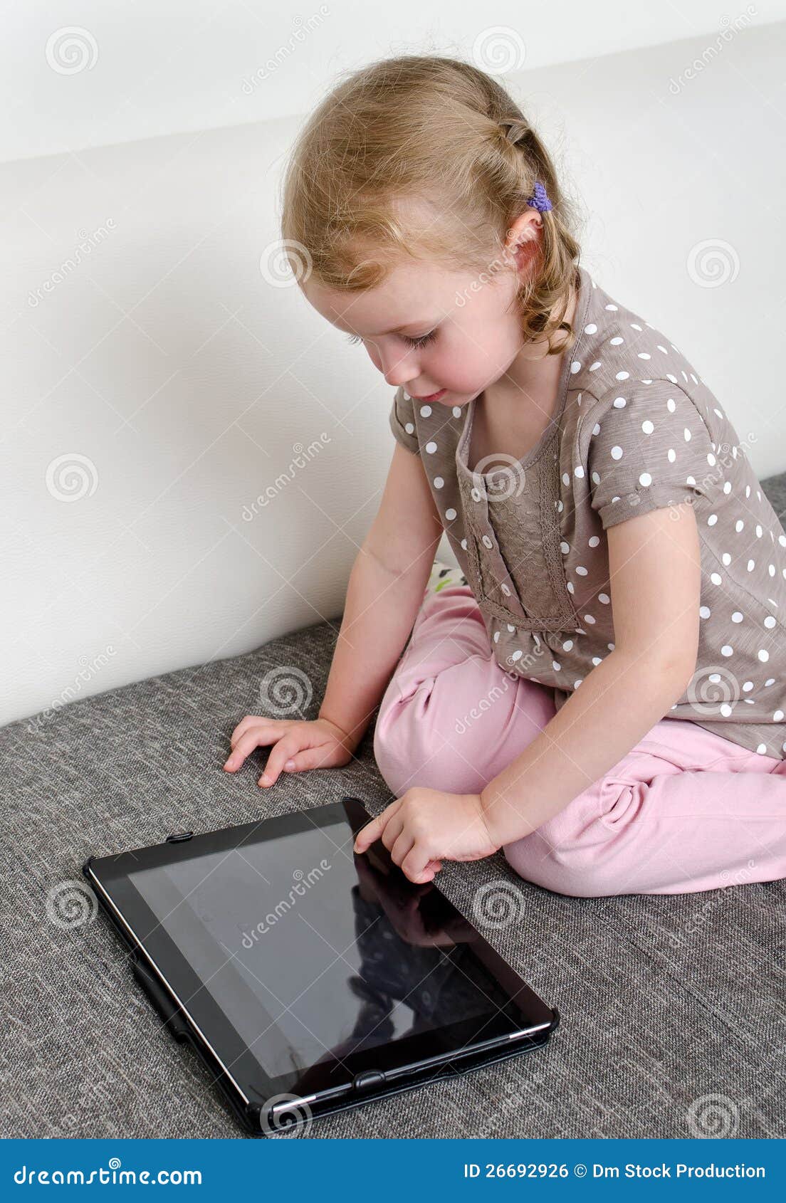 Child Using Tablet Computer Stock Photo - Image of female, education ...