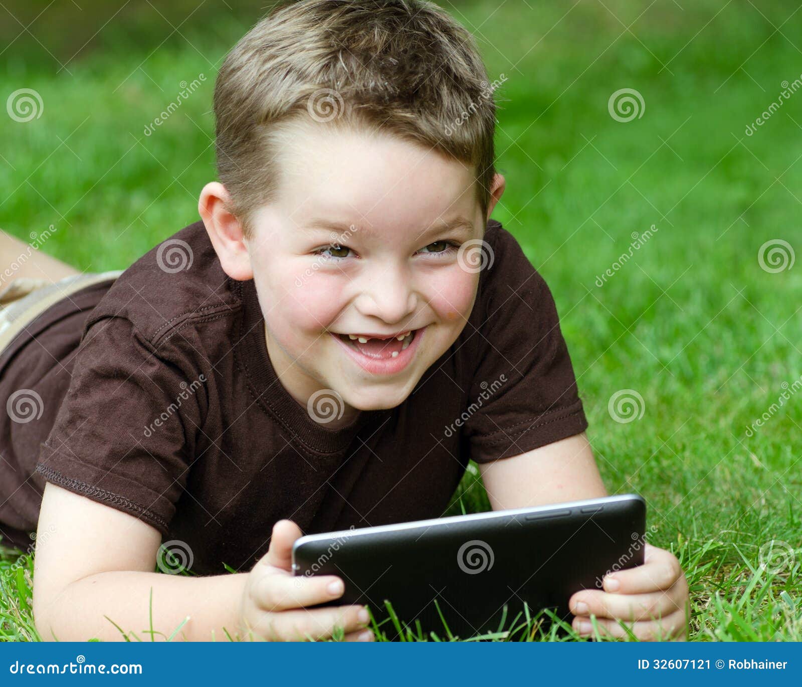 Child Using Tablet Computer Stock Image - Image of communication, child ...