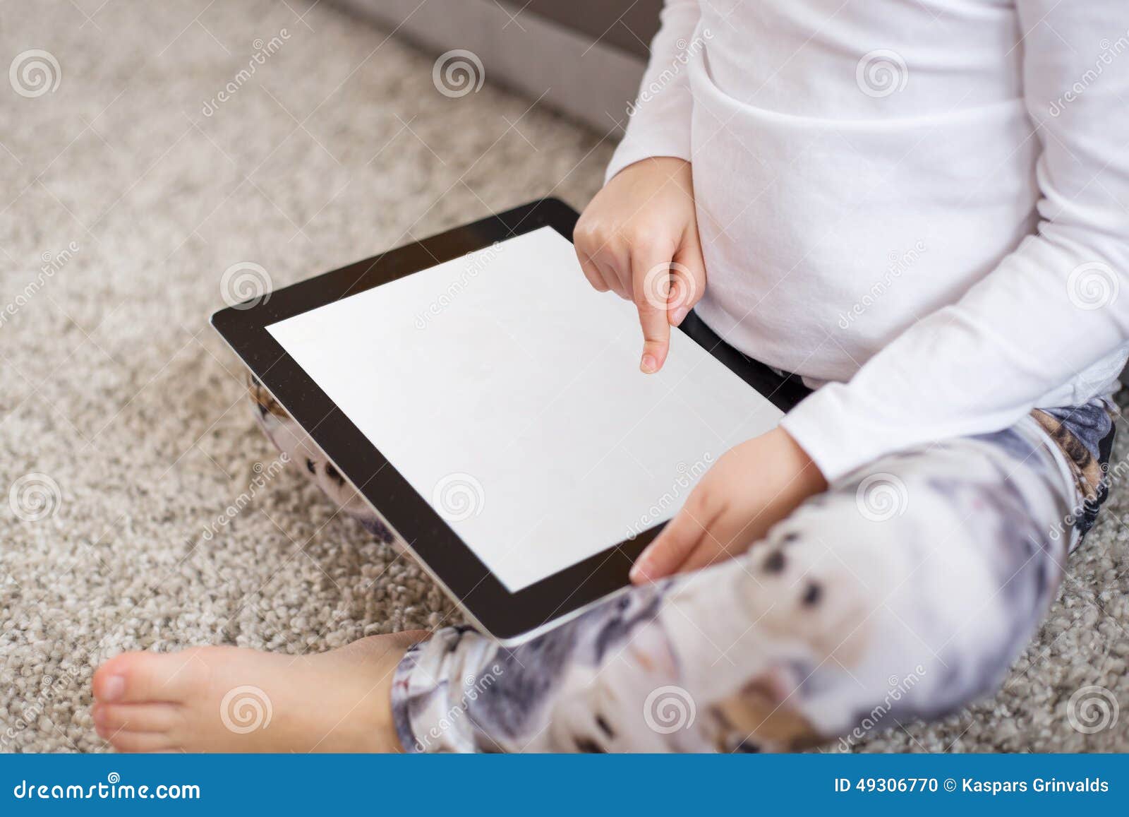 Child Using Tablet Computer Stock Photo - Image of people, living: 49306770