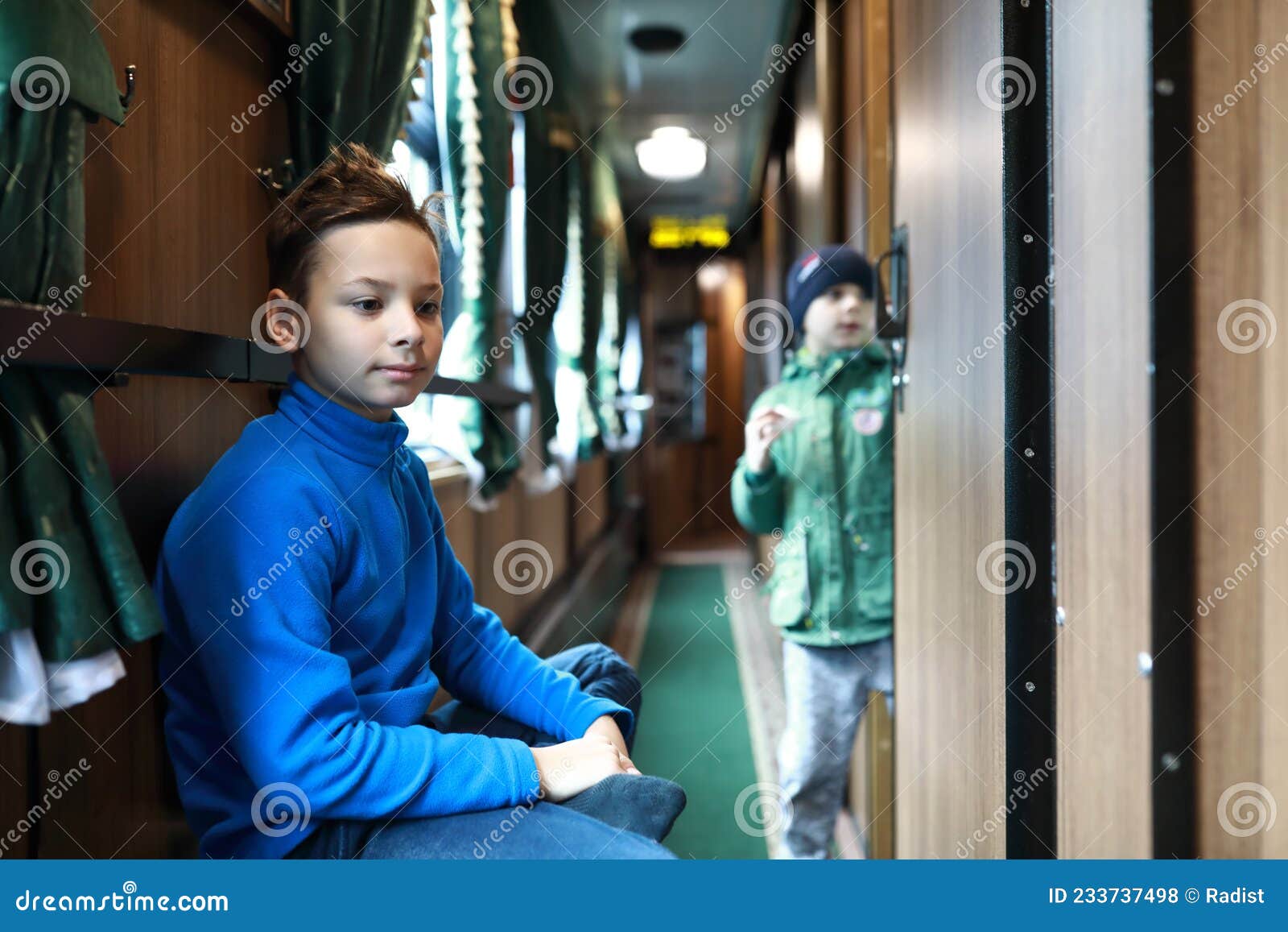 Child in Vintage Train Carriage Stock Photo - Image of child, journey ...