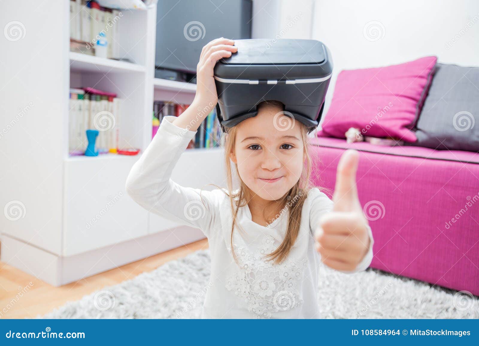 Child with Virtual Reality Headset Stock Photo - Image of gesture ... Child with Virtual Reality Headset Stock Photo - Image of gesture ...