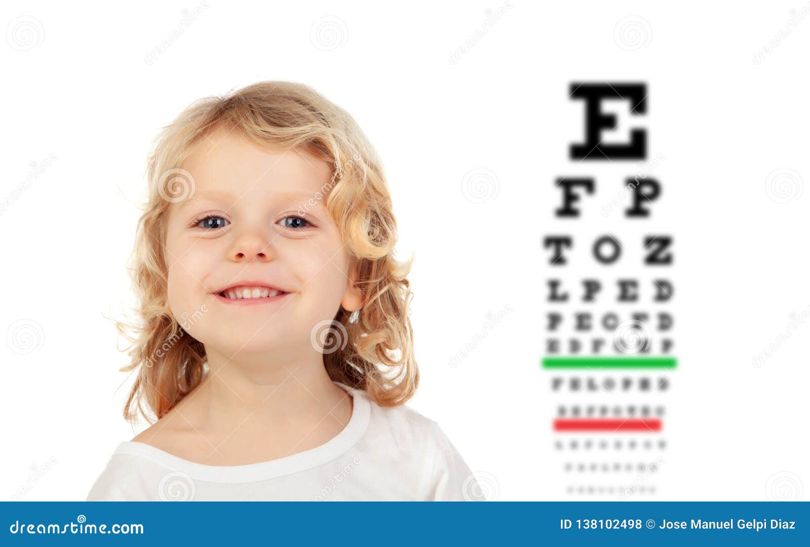 Child with a Vision Exam Chart Stock Photo - Image of health, optical ...