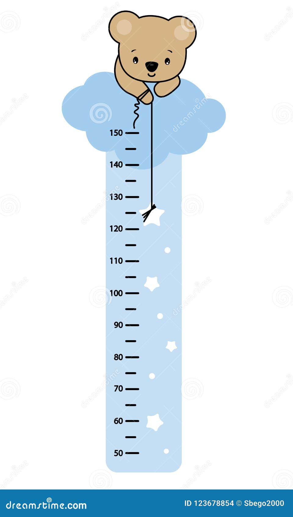 Child Wall Meter Cartoon Vector | CartoonDealer.com #124356307