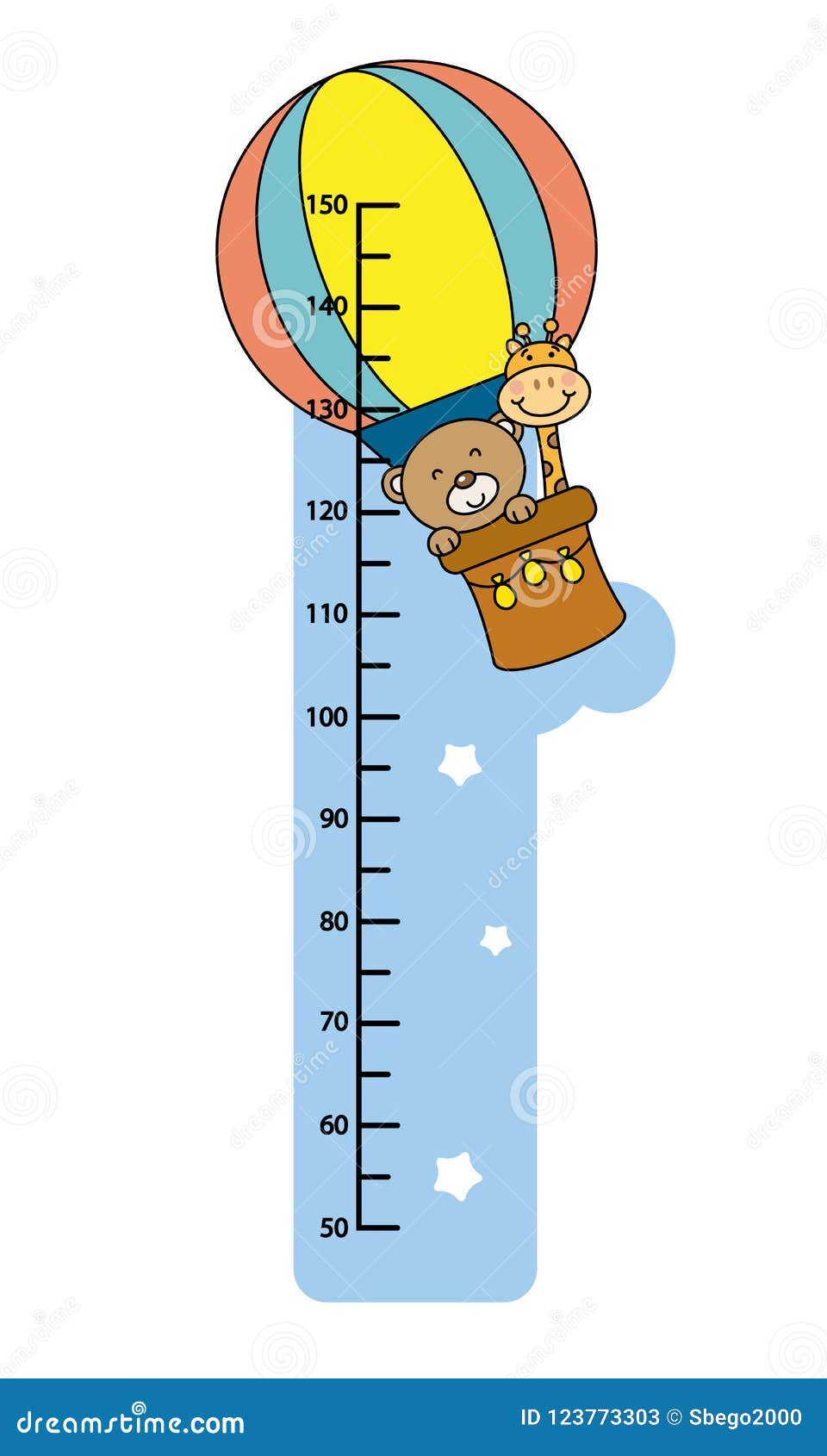 Child Wall Meter Cartoon Vector | CartoonDealer.com #124356307