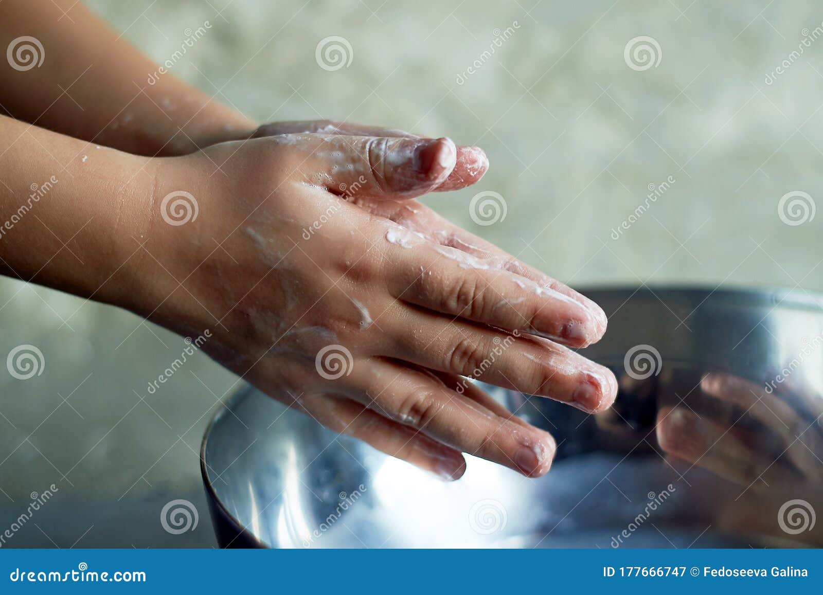 Child Washes Hands,antibacterial Protection. Evening Lighting, Warm ...
