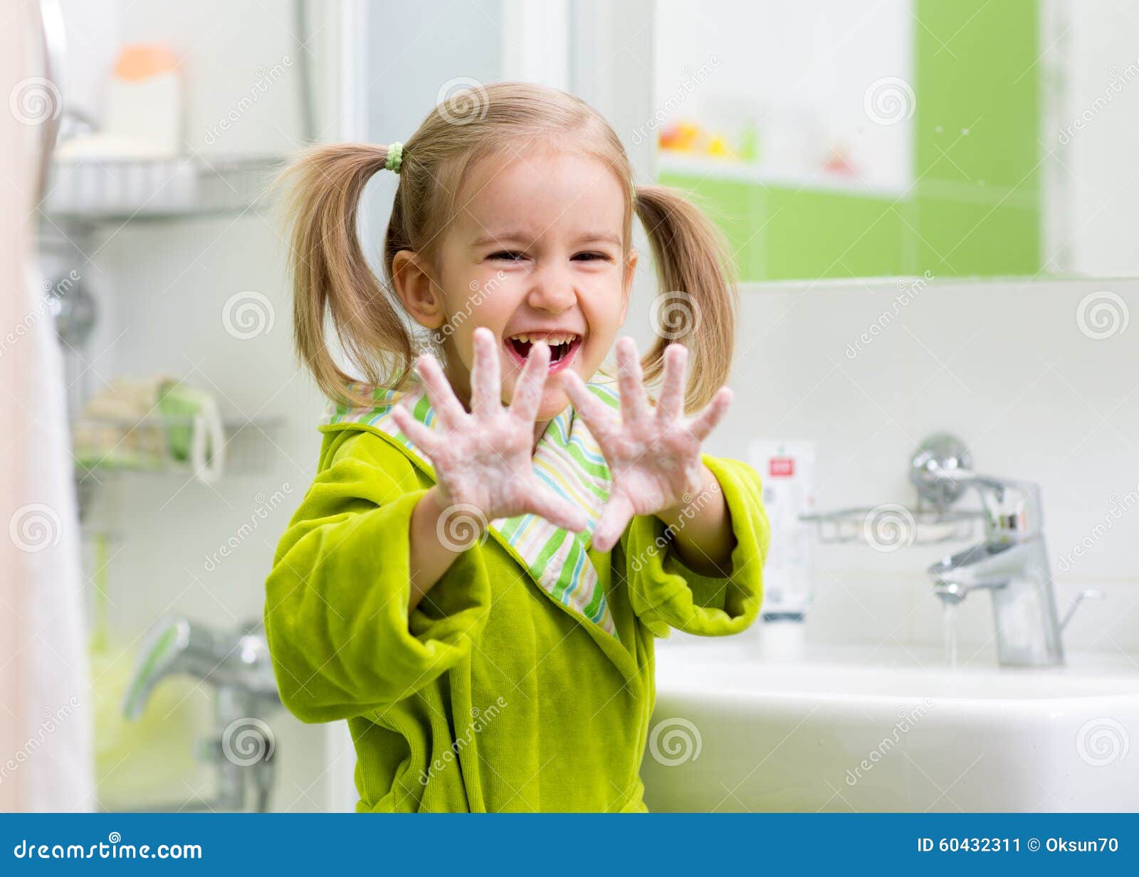 Child washing hands stock image. Image of fingers, hygienic - 60432311