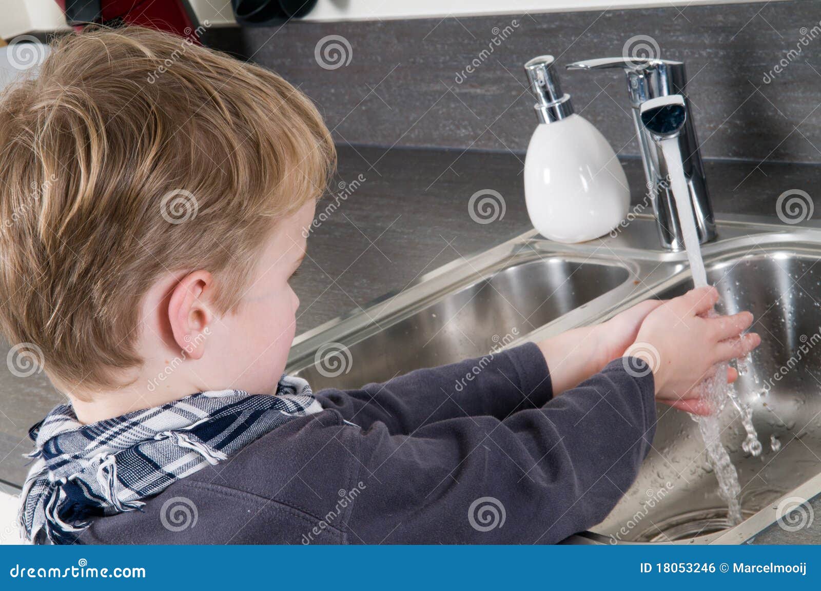 Child Washing Her Hand In Washbasin Stock Photo | CartoonDealer.com ...