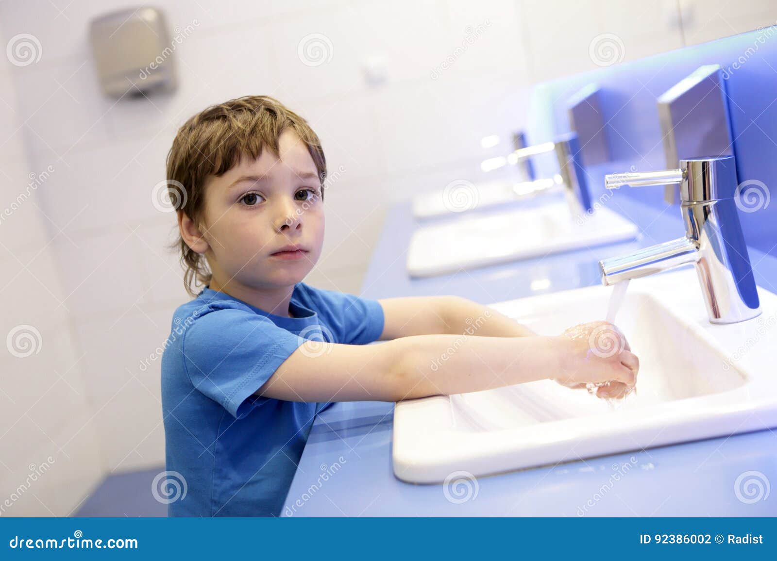 Child washing his hands stock photo. Image of concept - 92386002