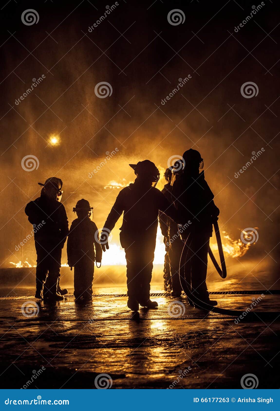 Watching Firefighter At Work Editorial Photo | CartoonDealer.com #99462947