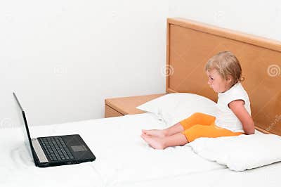 Child watching at screen stock photo. Image of color - 17496662