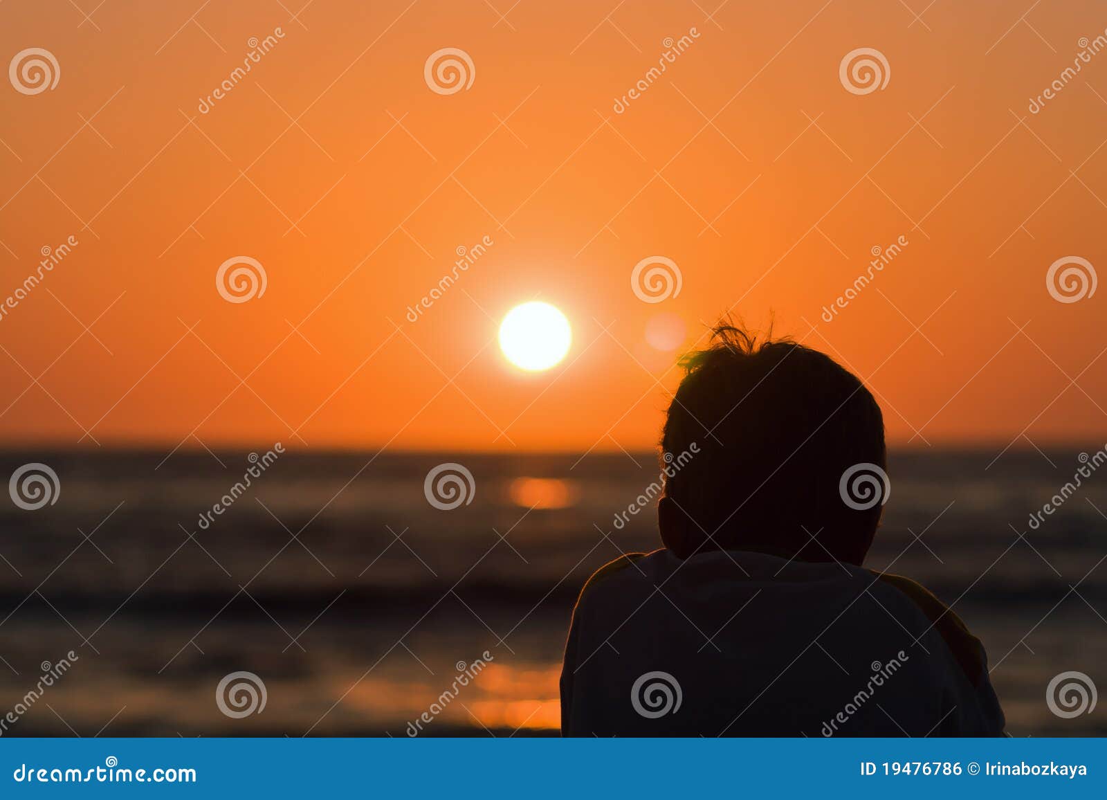 Child watching sunset stock photo. Image of holiday, sunset - 19476786