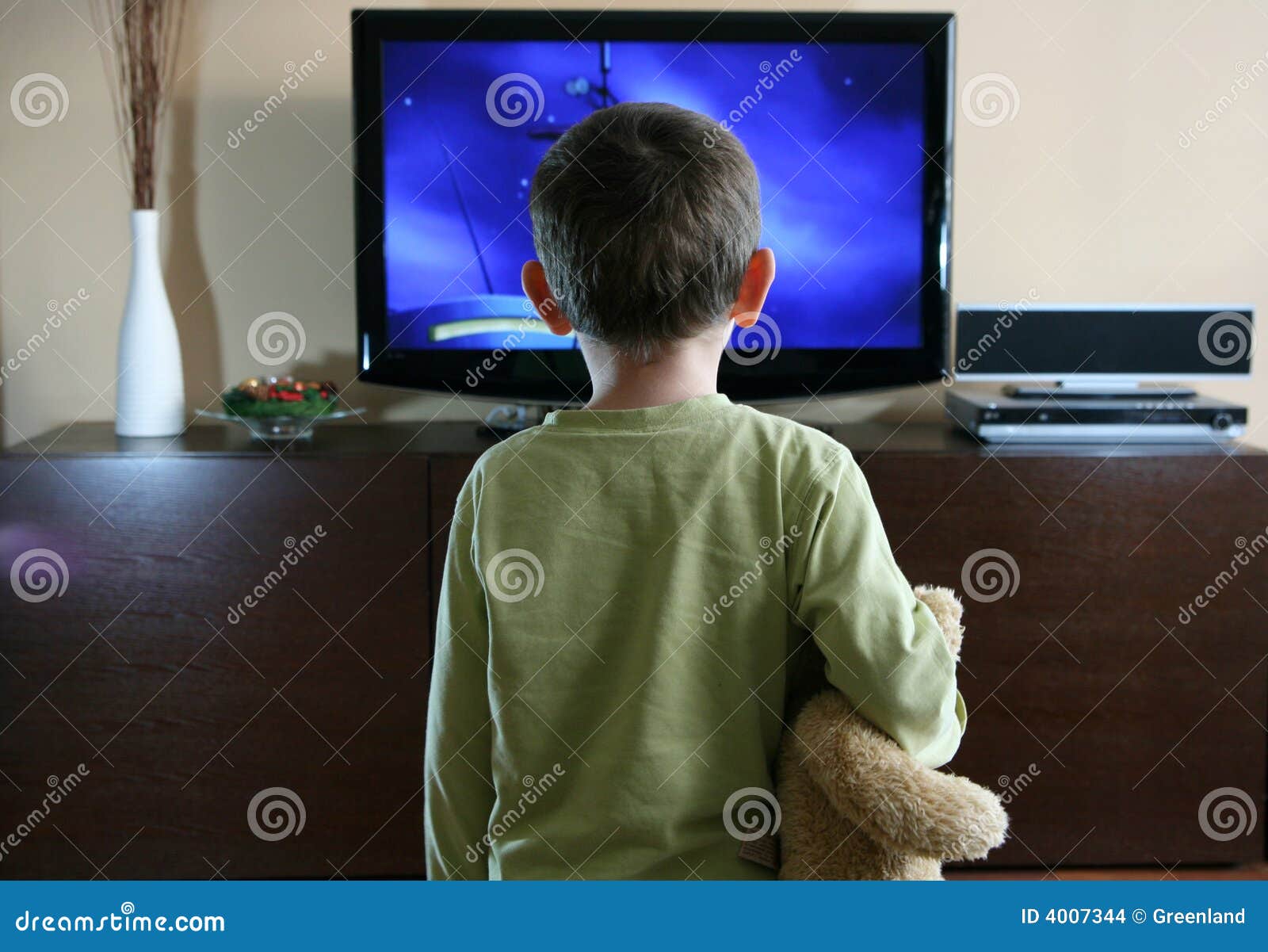 Child watching TV stock photo. Image of families, child - 4007344