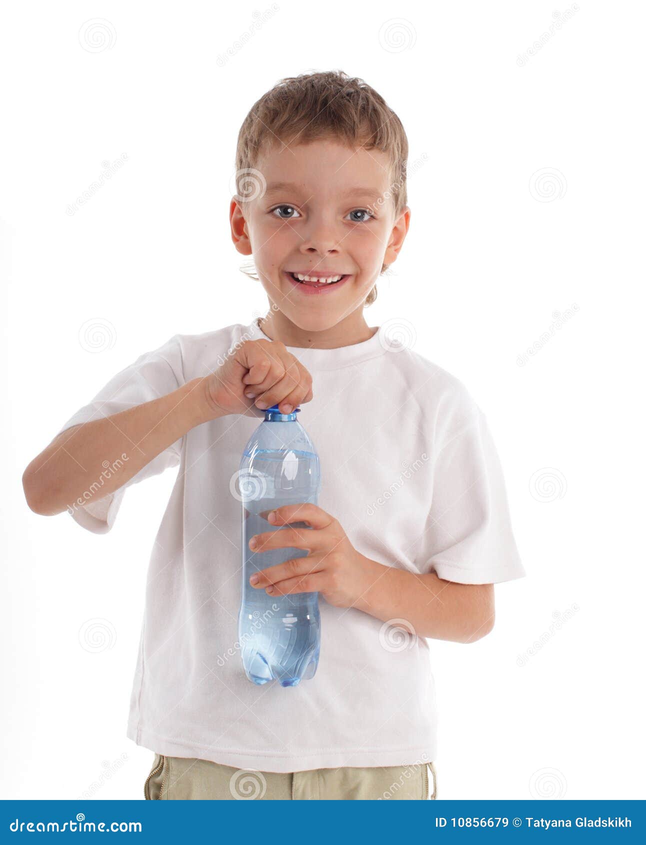 Child with a water bottle stock image. Image of boys - 10856679