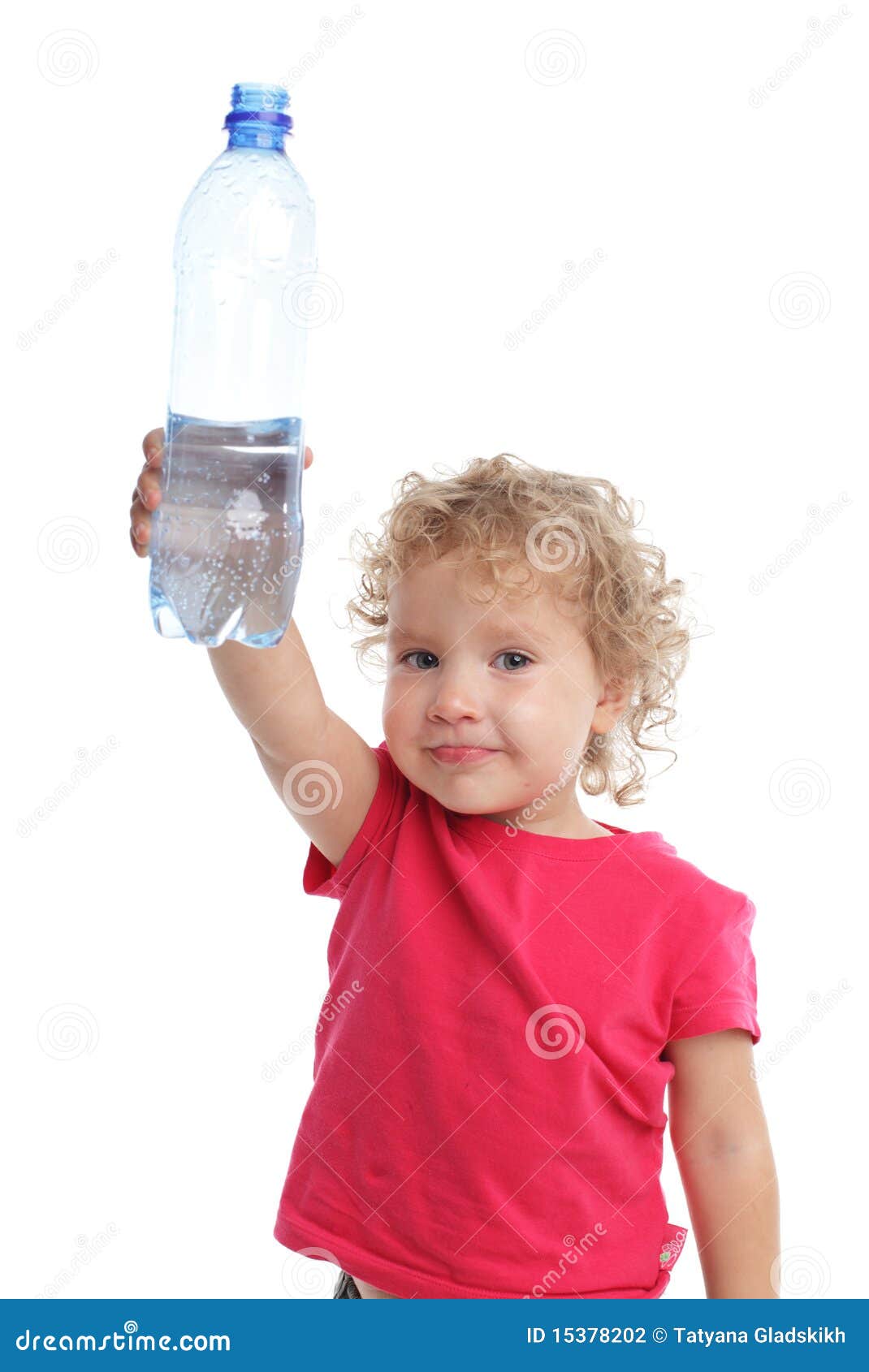 Child with a water bottle stock photo. Image of years - 15378202