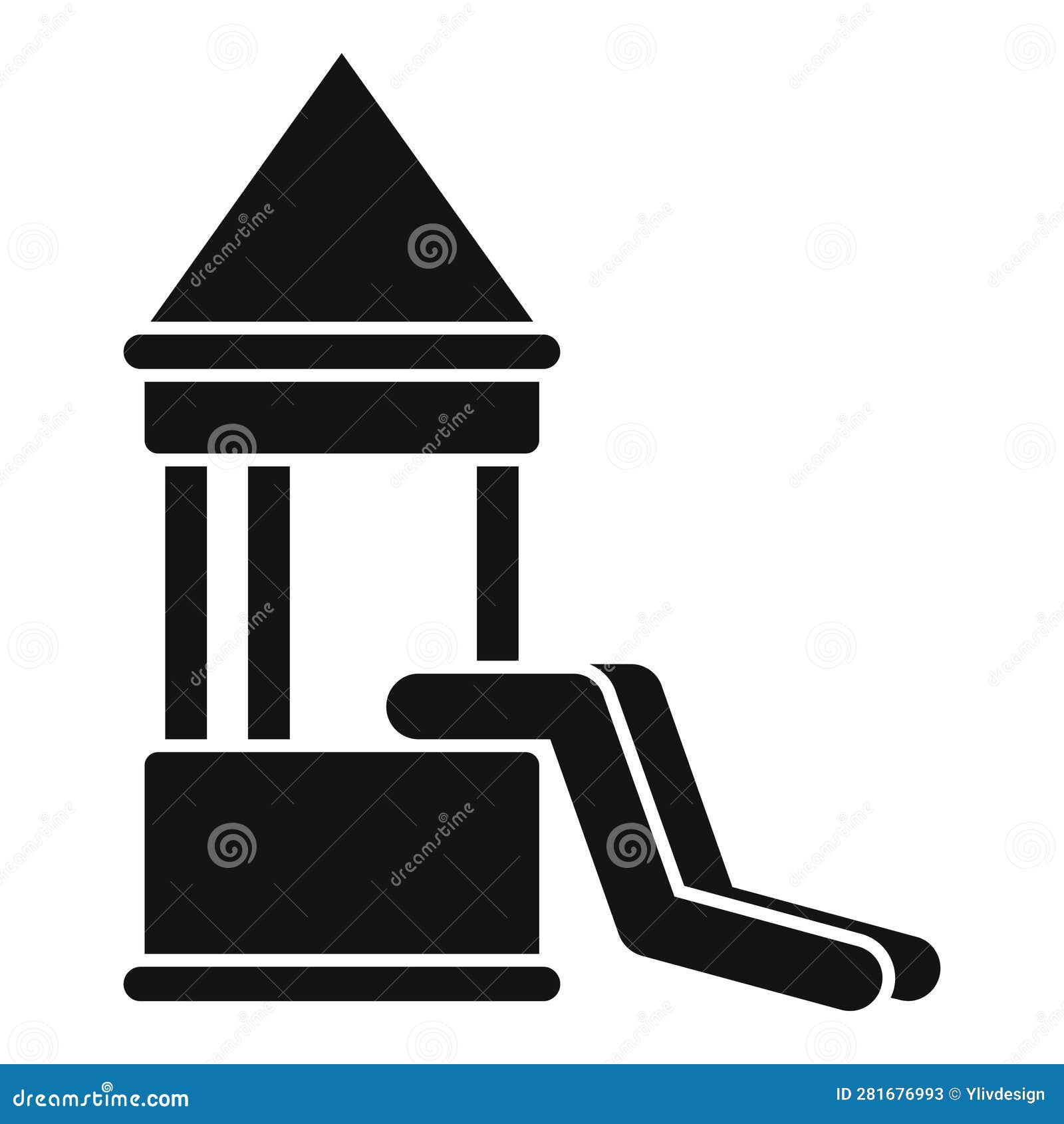 Child Water Slide Icon Simple Vector. Aqua Pool Stock Illustration ...