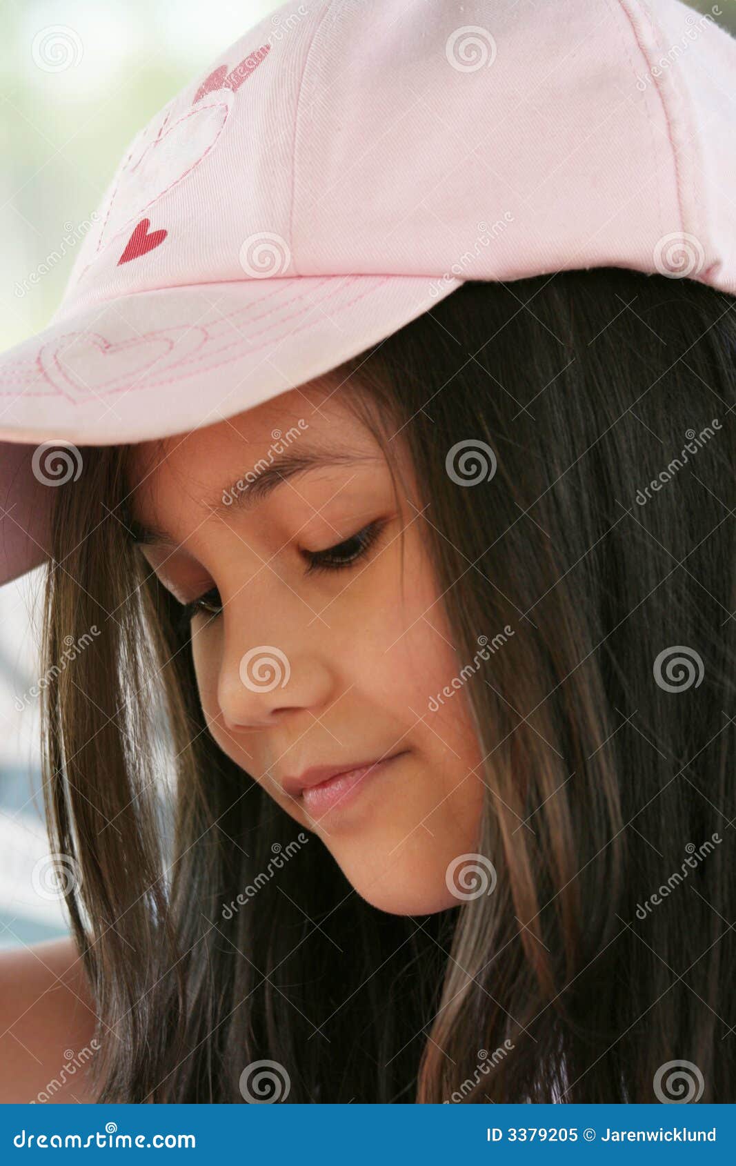 Child wearing pink cap stock image. Image of smiling, wellness - 3379205