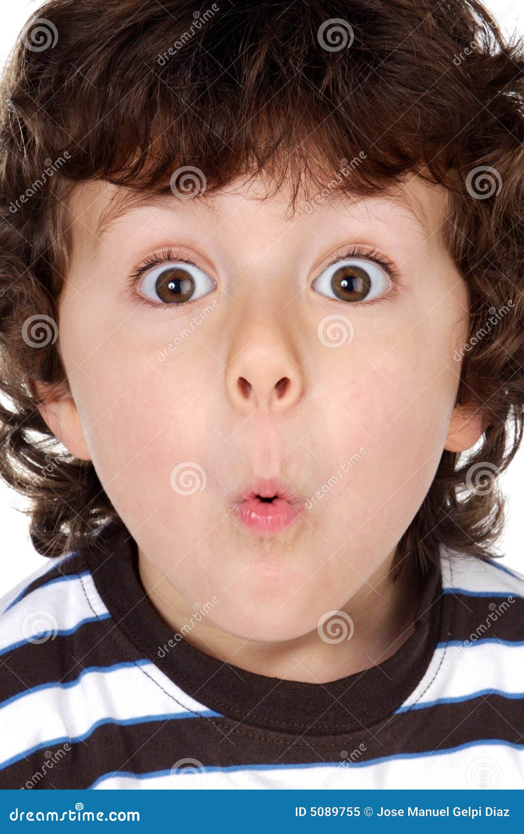 Child Whit Face of Surprise Stock Image - Image of play, healthy: 5089755
