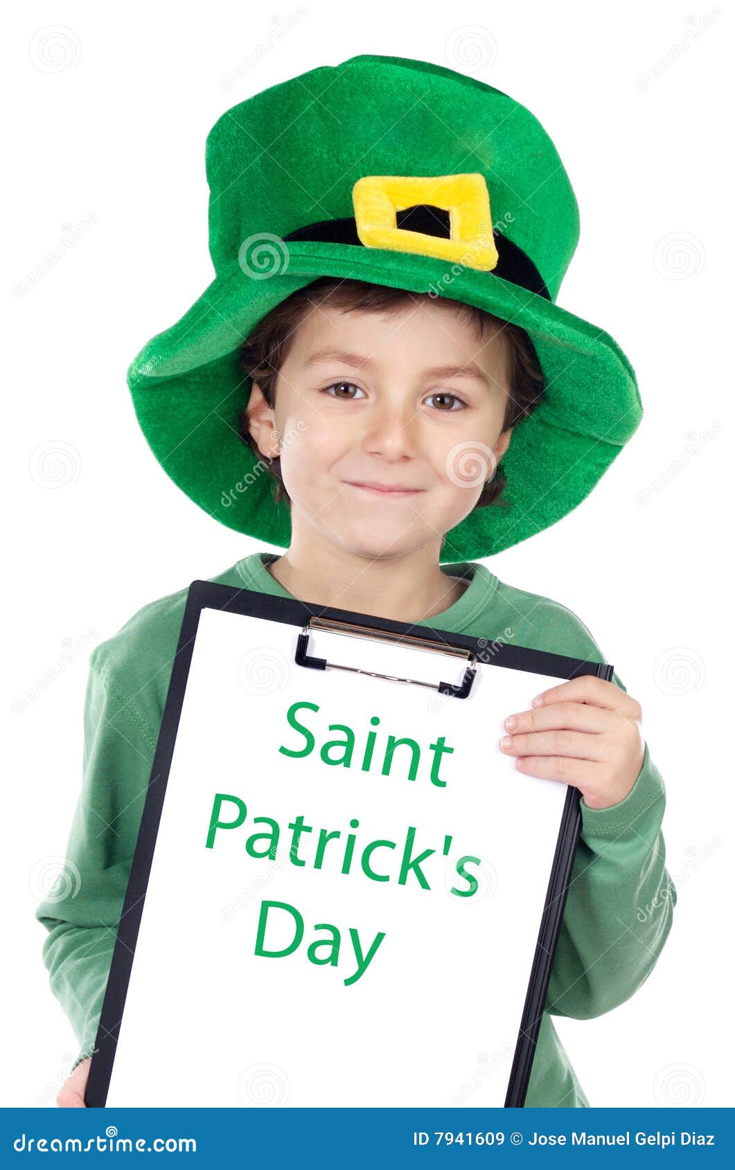 Child Whit Hat of Saint Patrick S Stock Image - Image of celebrate ...