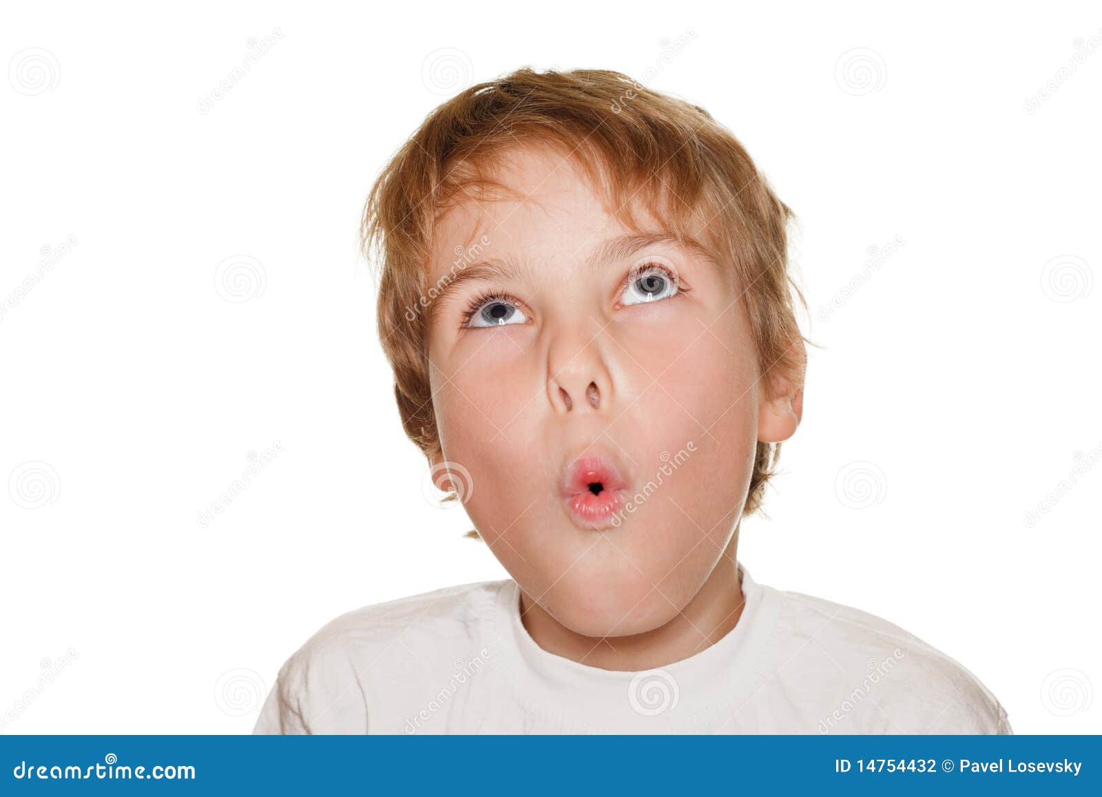 Child in White Photography Studio, Amazement Stock Photo - Image of ...