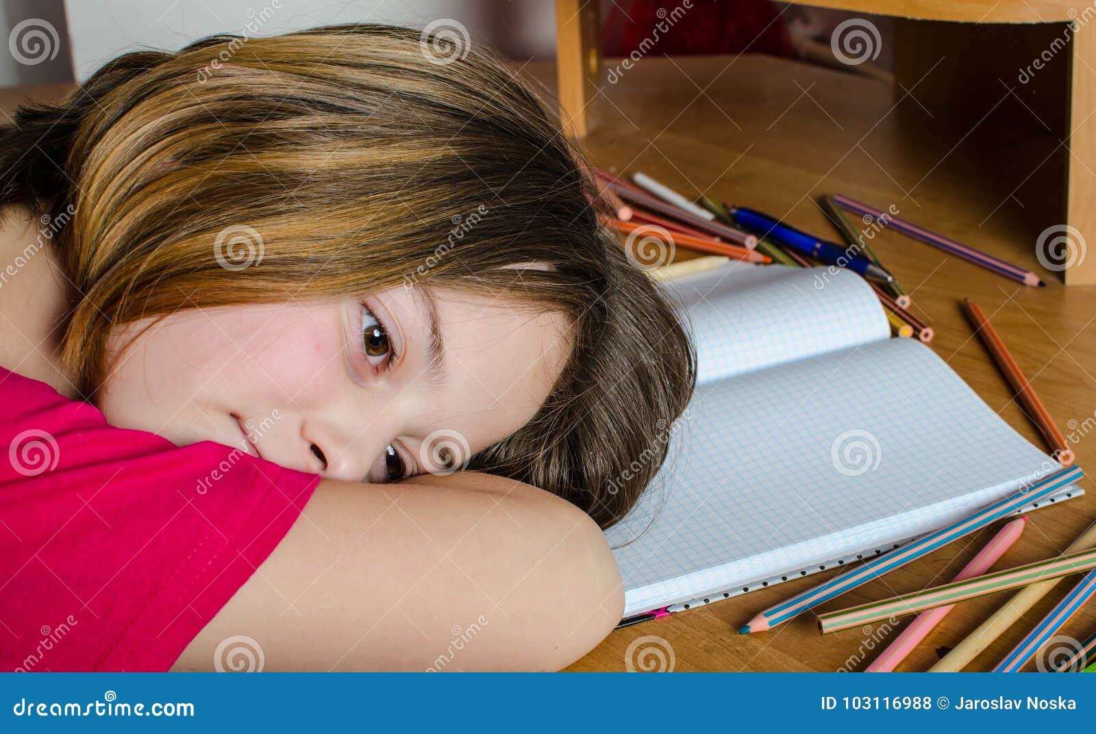 Learning girl stock photo. Image of desk, nursery, education - 103116988