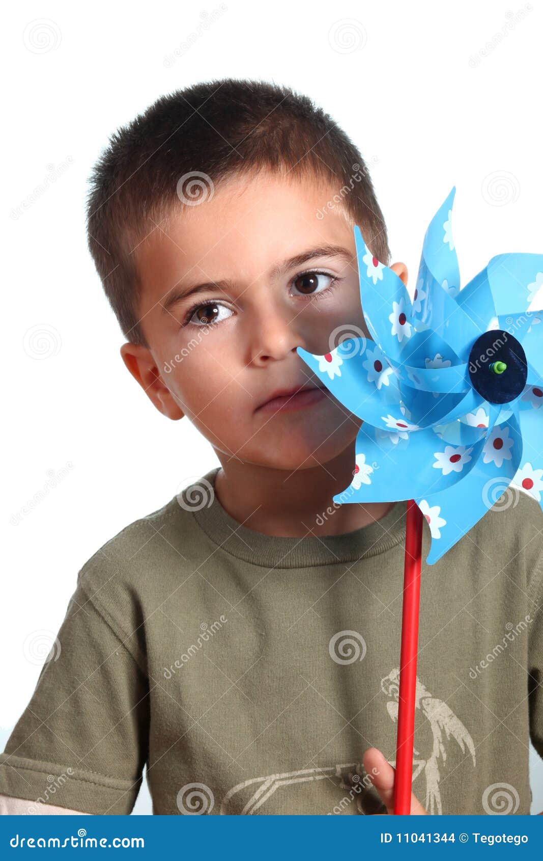 Child and windmill stock photo. Image of background, kids - 11041344