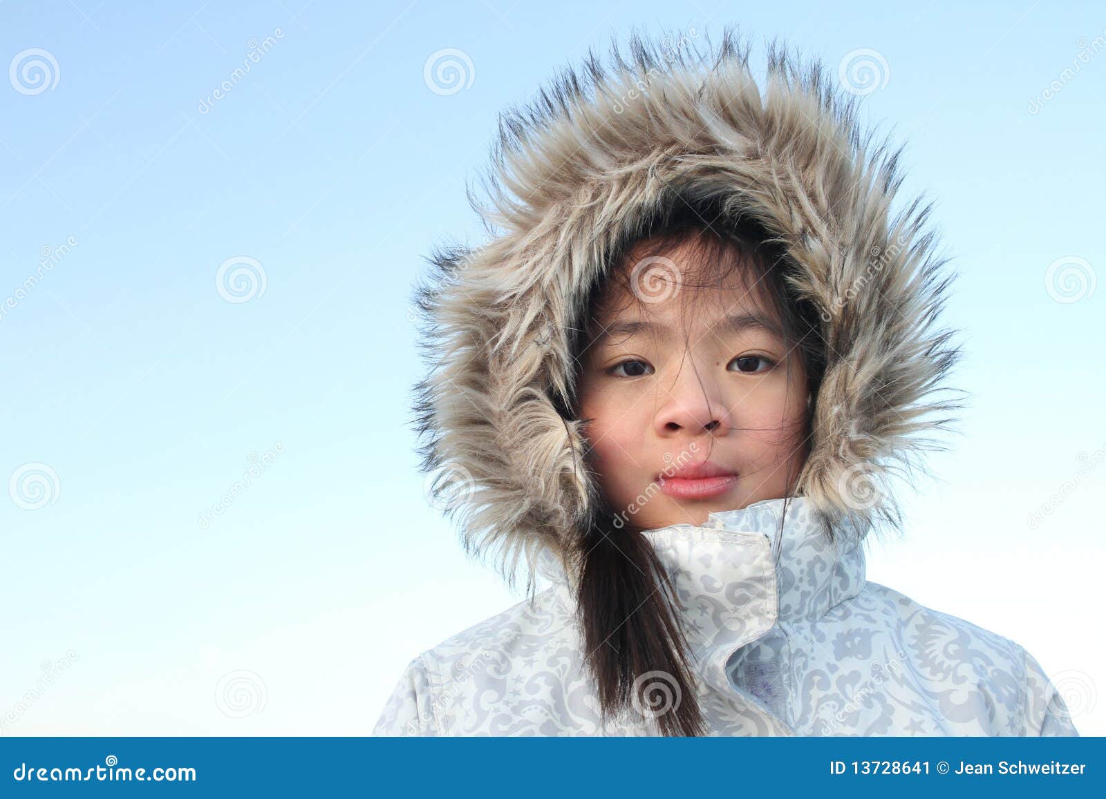 Child in winter stock image. Image of child, cute, asian - 13728641