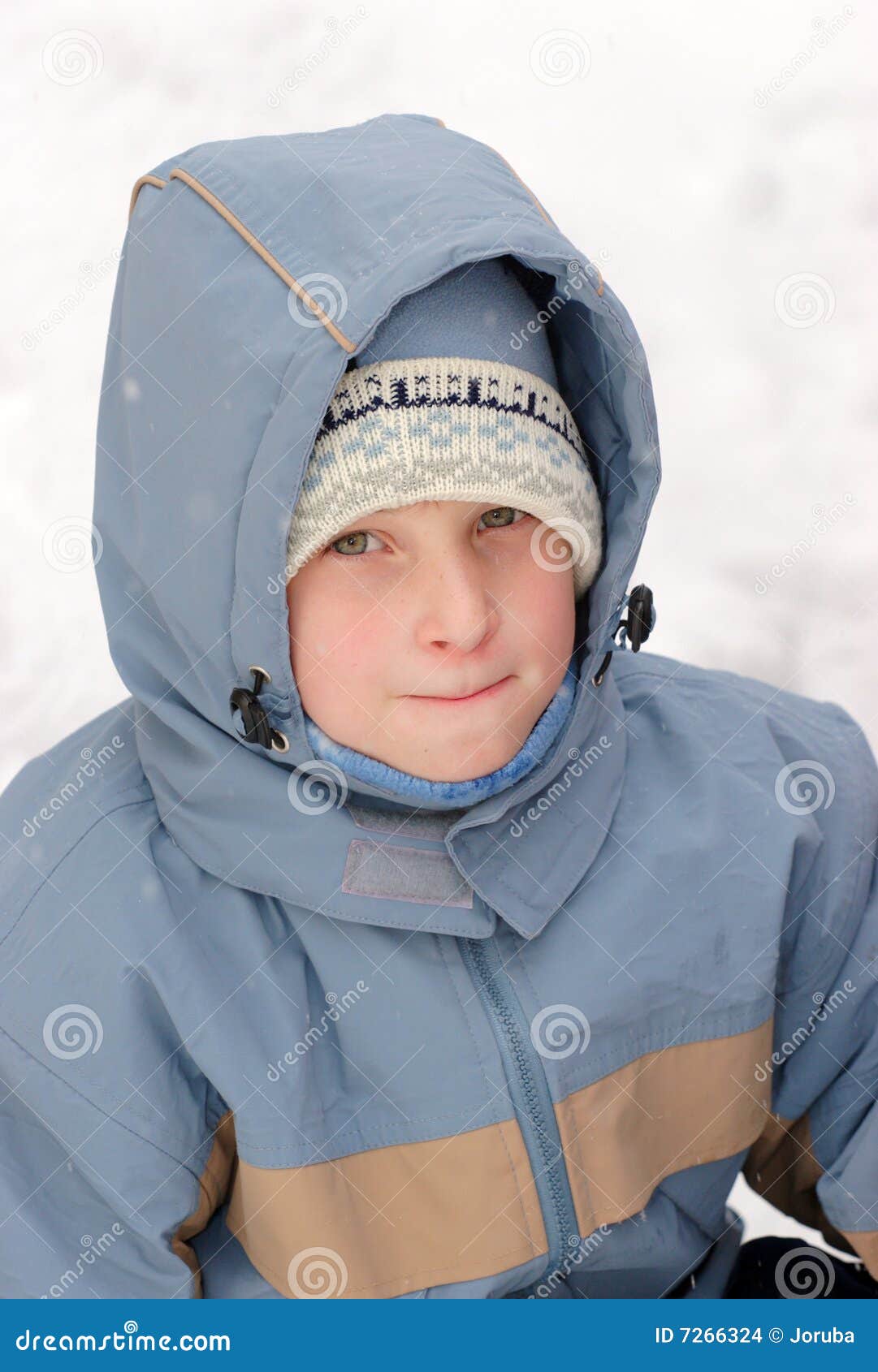 Child in winter stock photo. Image of serious, cute, portrait - 7266324