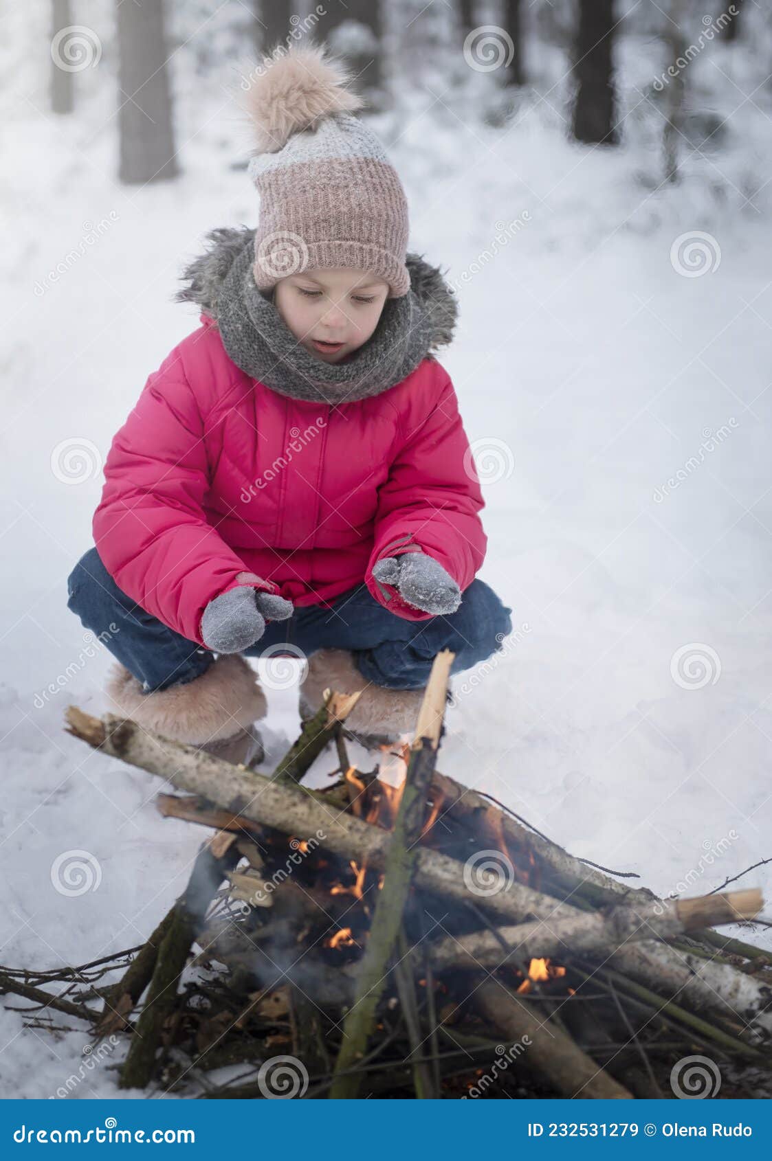 Child in Winter. a Little Girl in the Winter Outside Stock Image ... Child in Winter. a Little Girl in the Winter Outside Stock Image ...