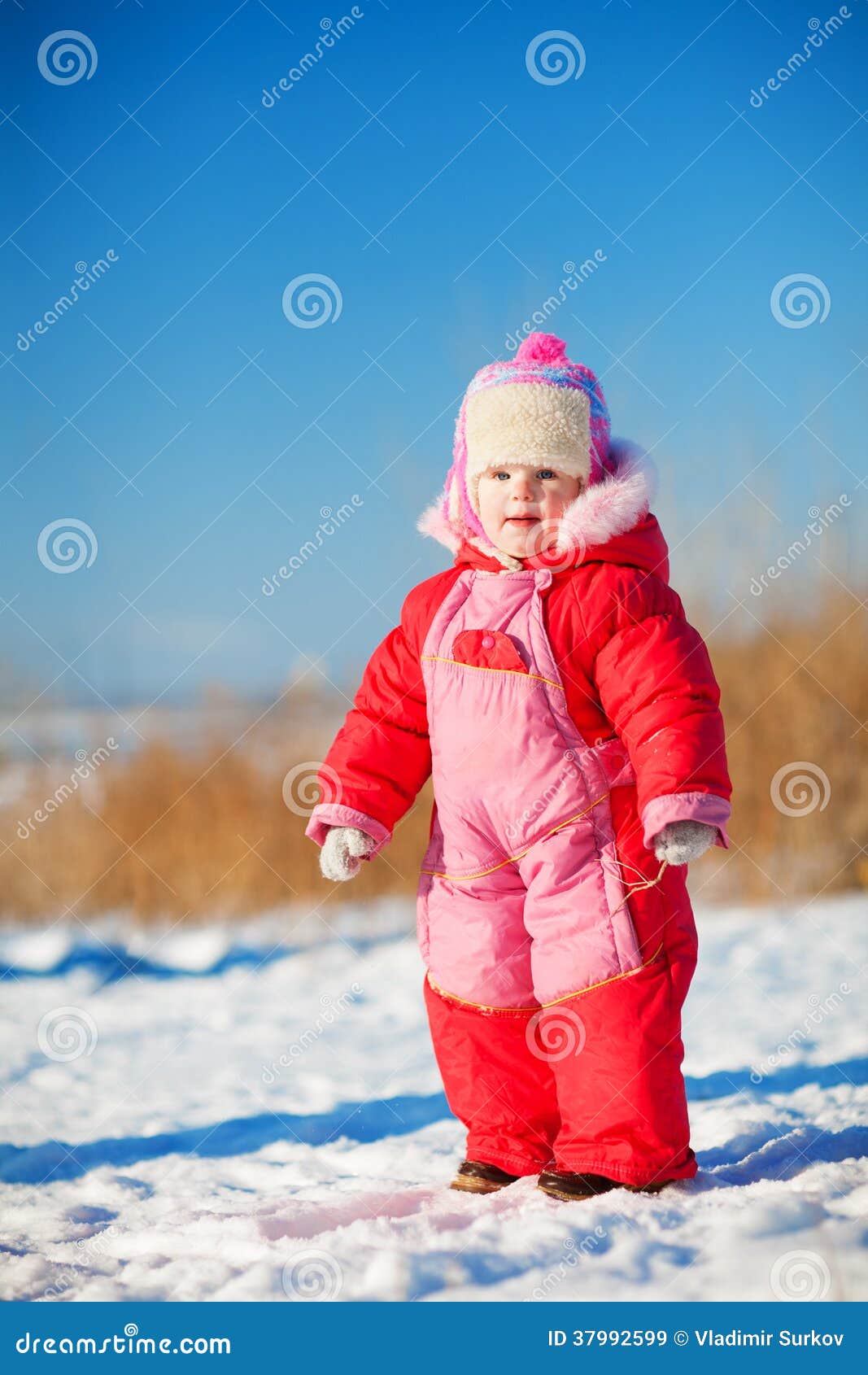Child in winter outdoors stock image. Image of child - 37992599