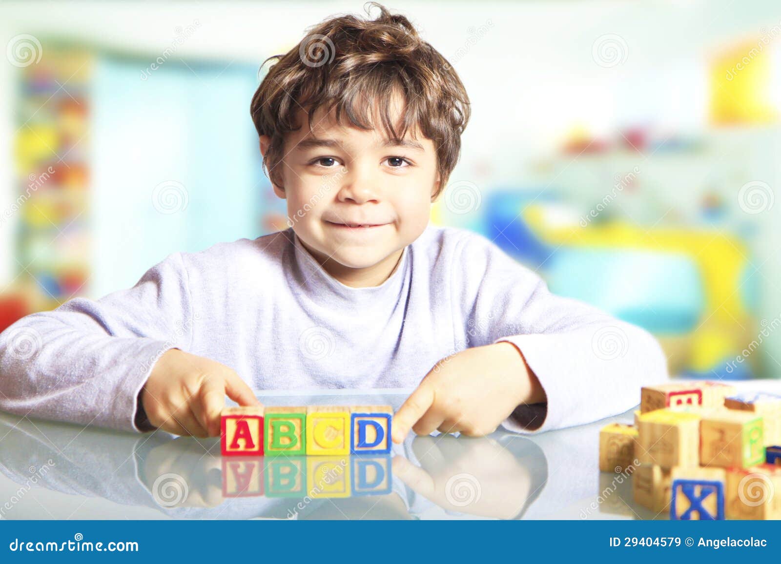 Child with wooden cubes stock image. Image of baby, cube - 29404579
