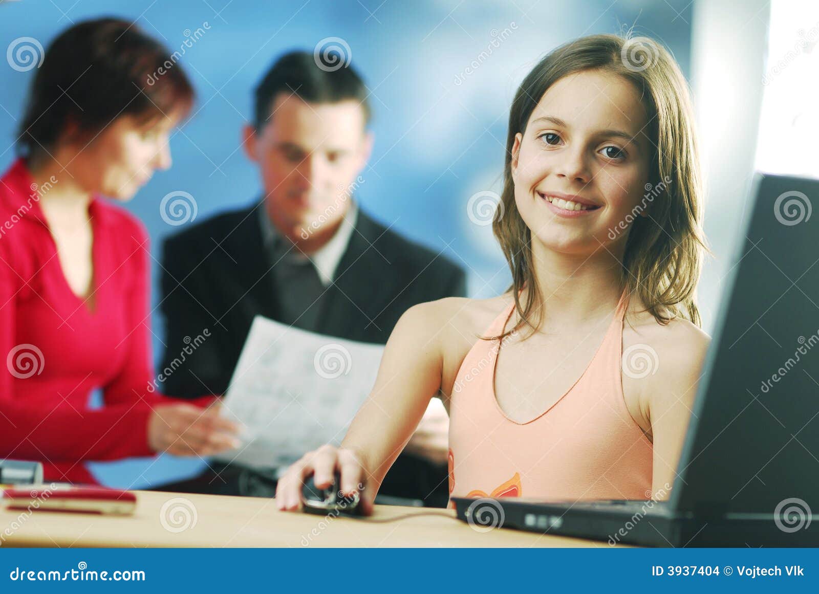 A child in the work stock photo. Image of business, girl - 3937404