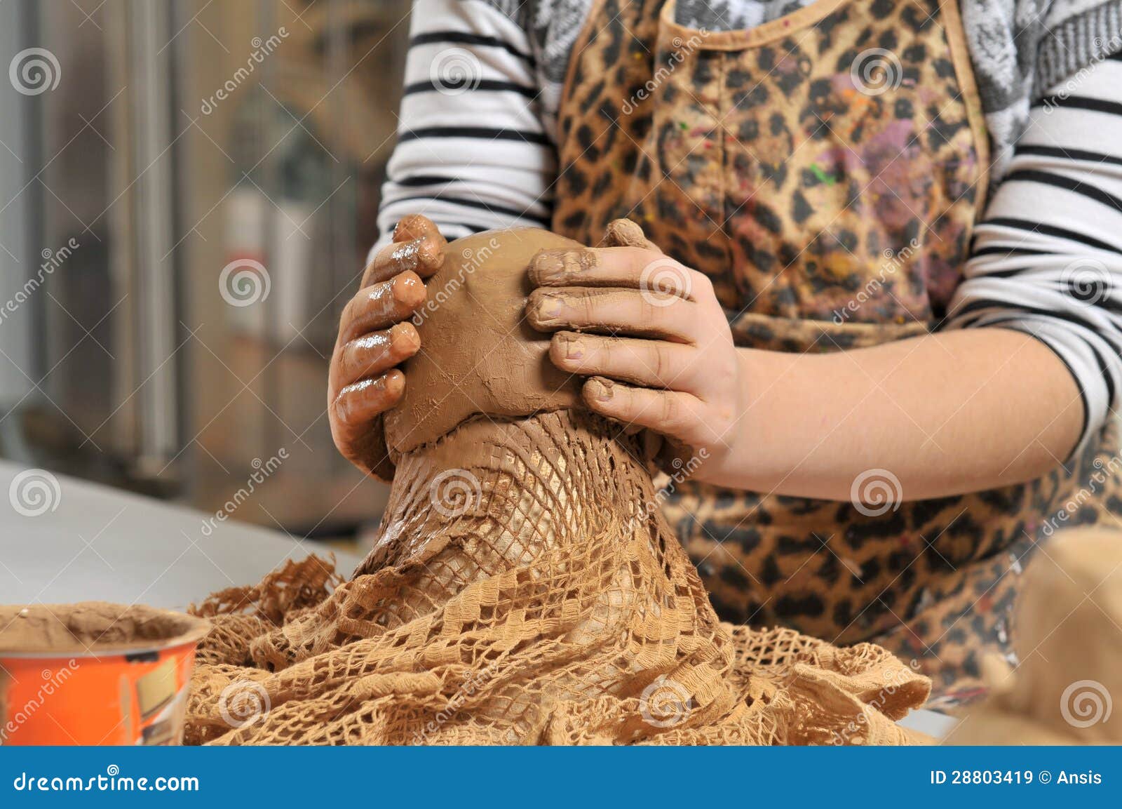 Child working with clay stock image. Image of culture - 28803419