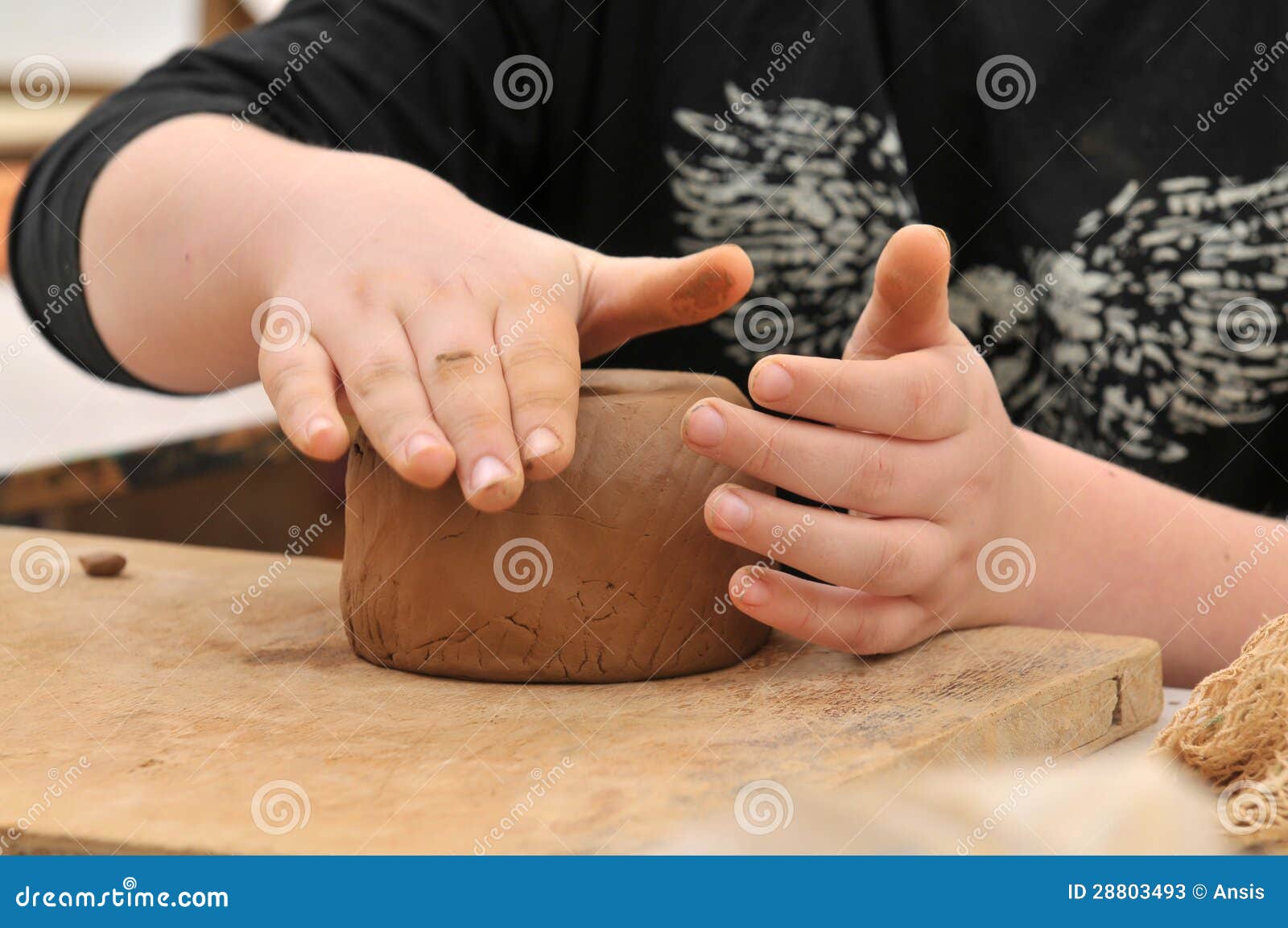 Child working with clay stock image. Image of culture - 28803493