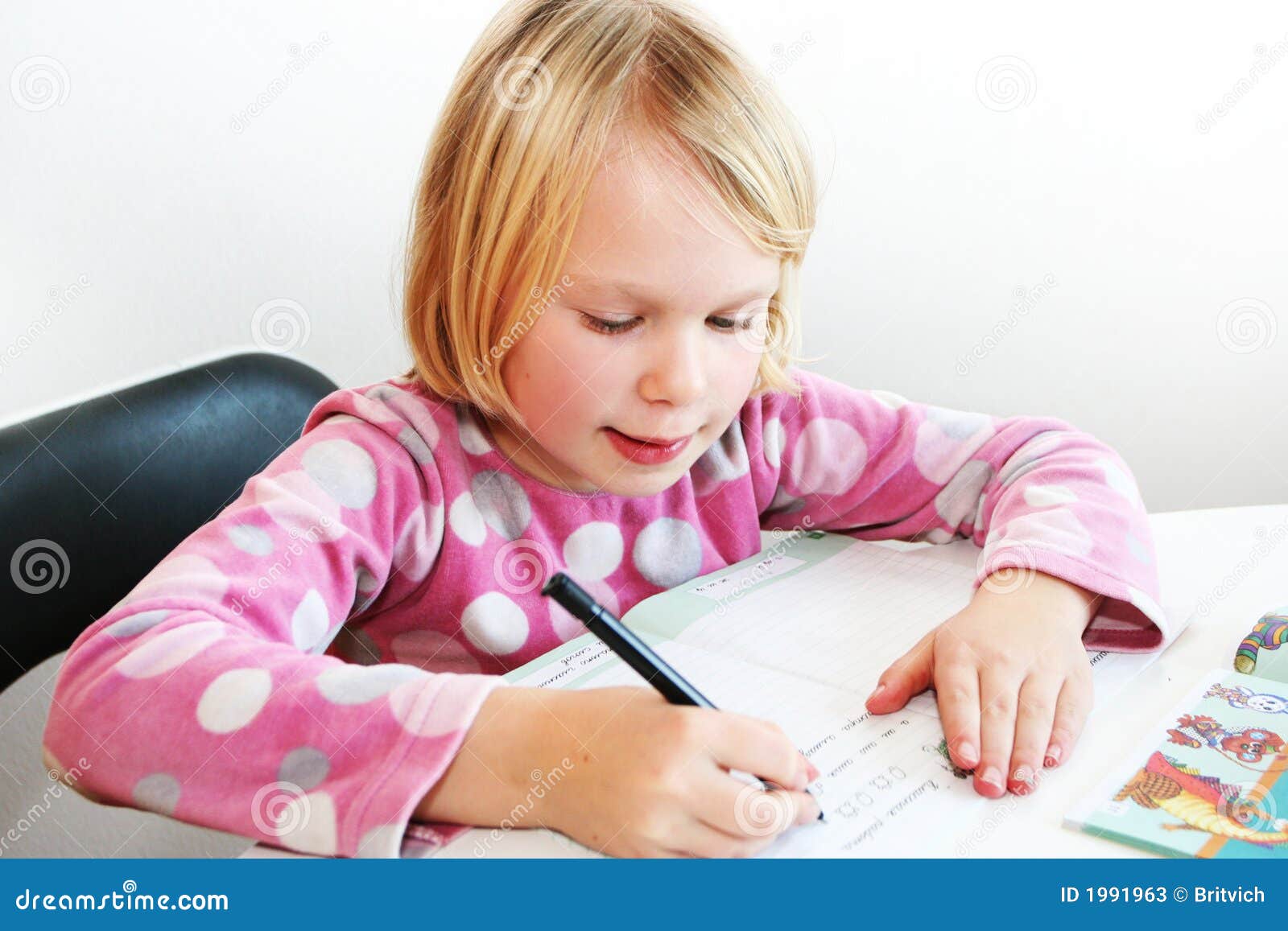 Child writing stock image. Image of kids, student, school - 1991963