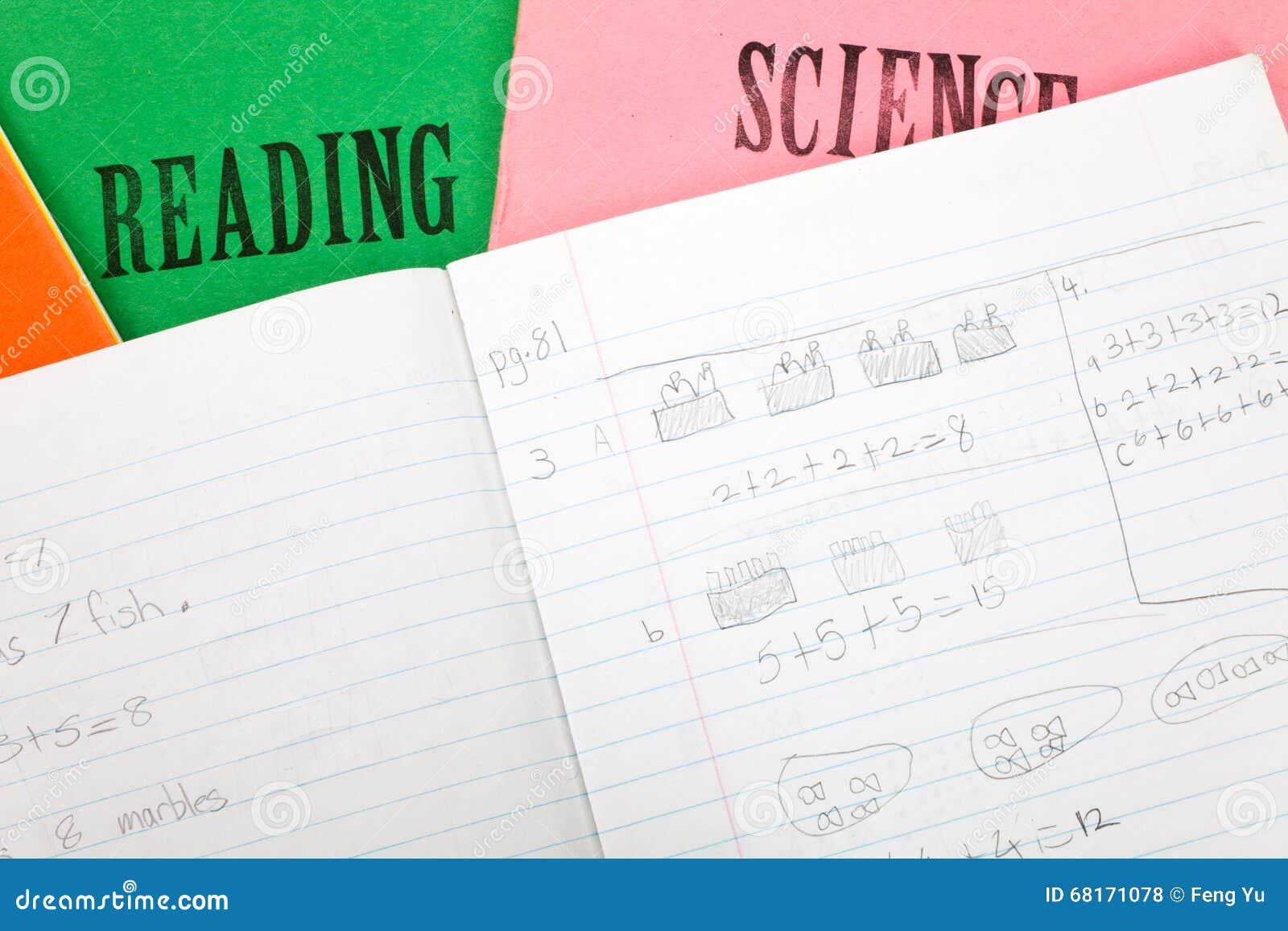 Child Writing stock photo. Image of reading, text, number - 68171078