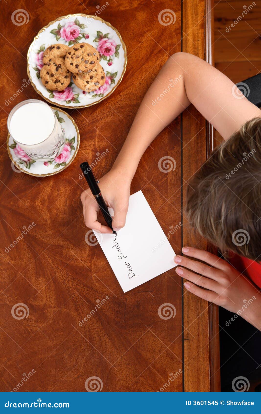 Child writing a letter stock image. Image of food, claus - 3601545