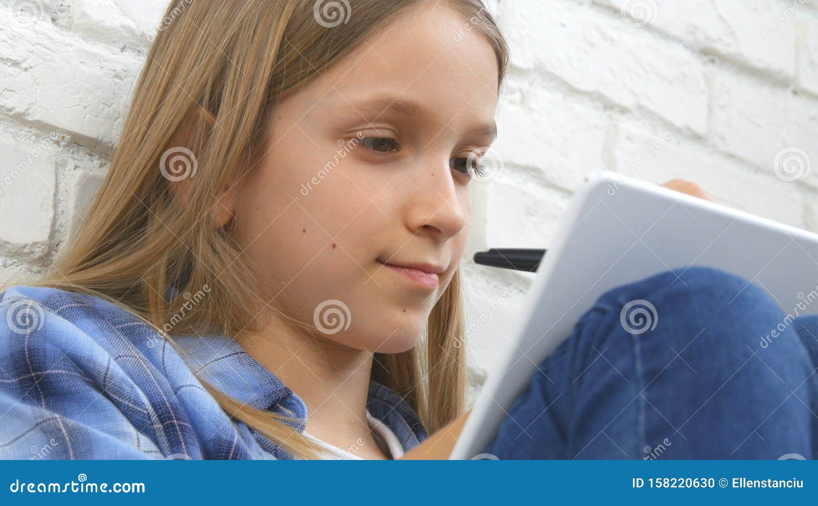 Child Writing, Studying, Thoughtful Kid, Pensive Student Learning ...