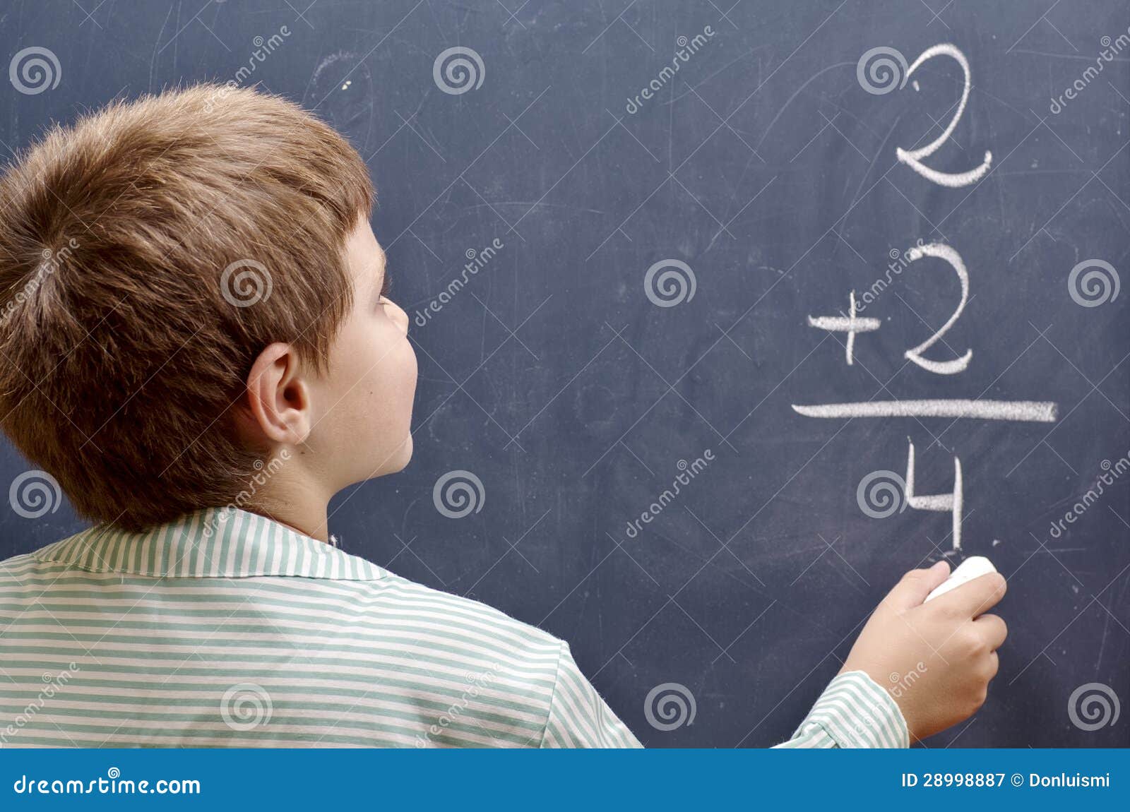 Child writing sum stock image. Image of class, clever - 28998887