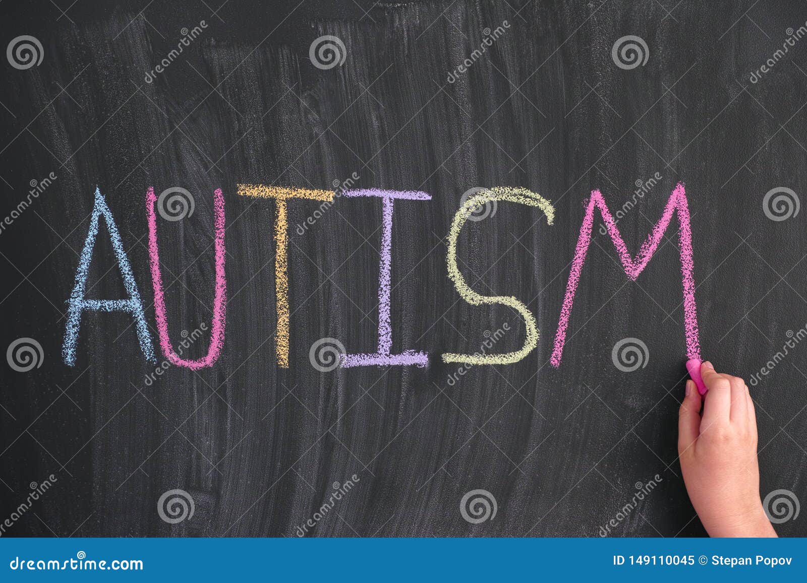 Word AUTISM On Cube Blocks In Doctor Hands Isolated On White, Banner ...