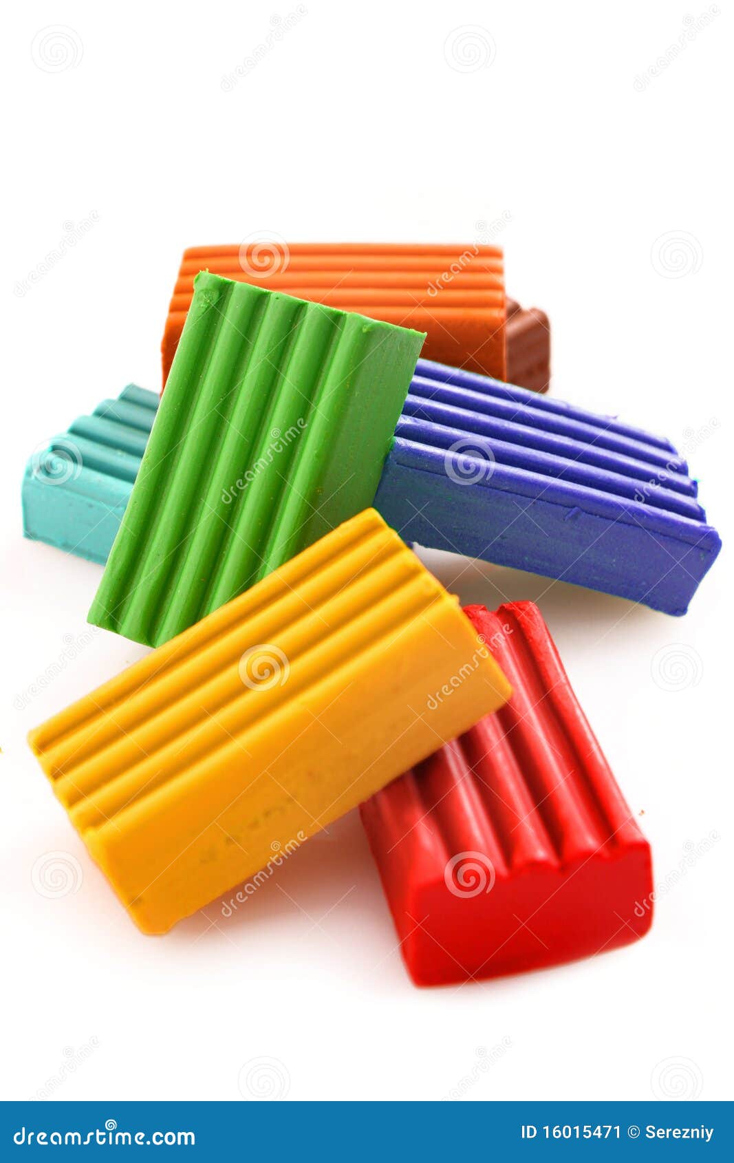 Childen Bright Coloured Plasticine Set Chaotically Stock Image - Image ...