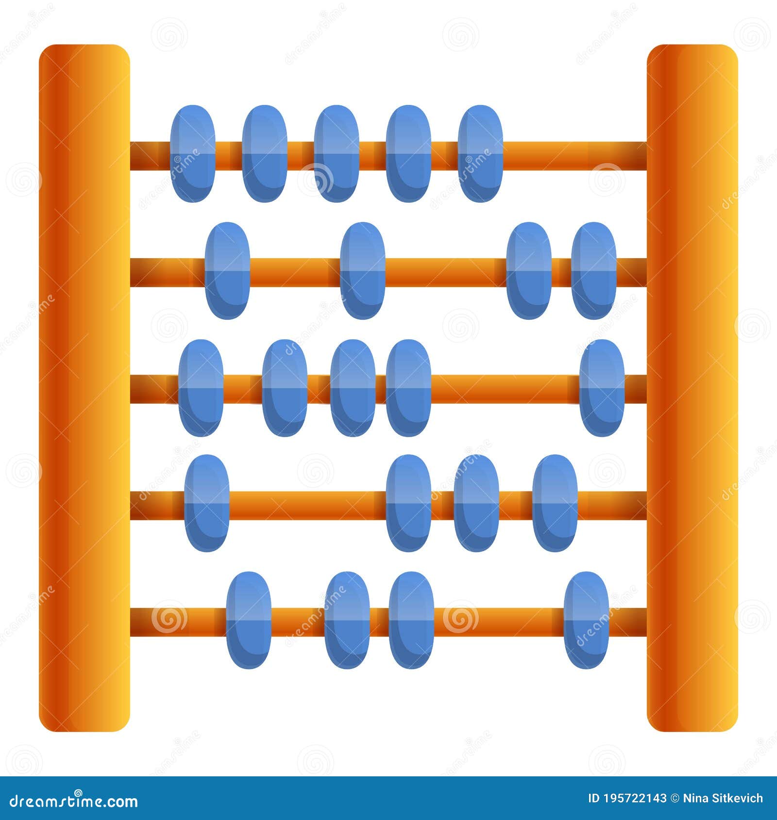 Childhood Abacus Icon, Cartoon Style Stock Vector - Illustration of ...