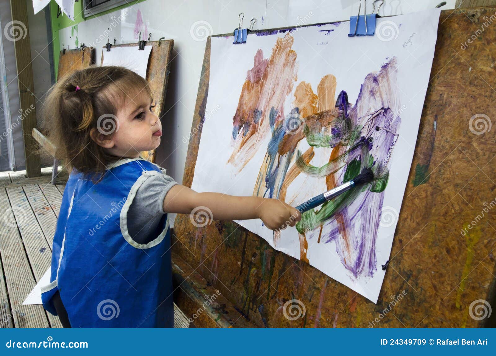 Childhood - Art stock image. Image of girl, concentration - 24349709
