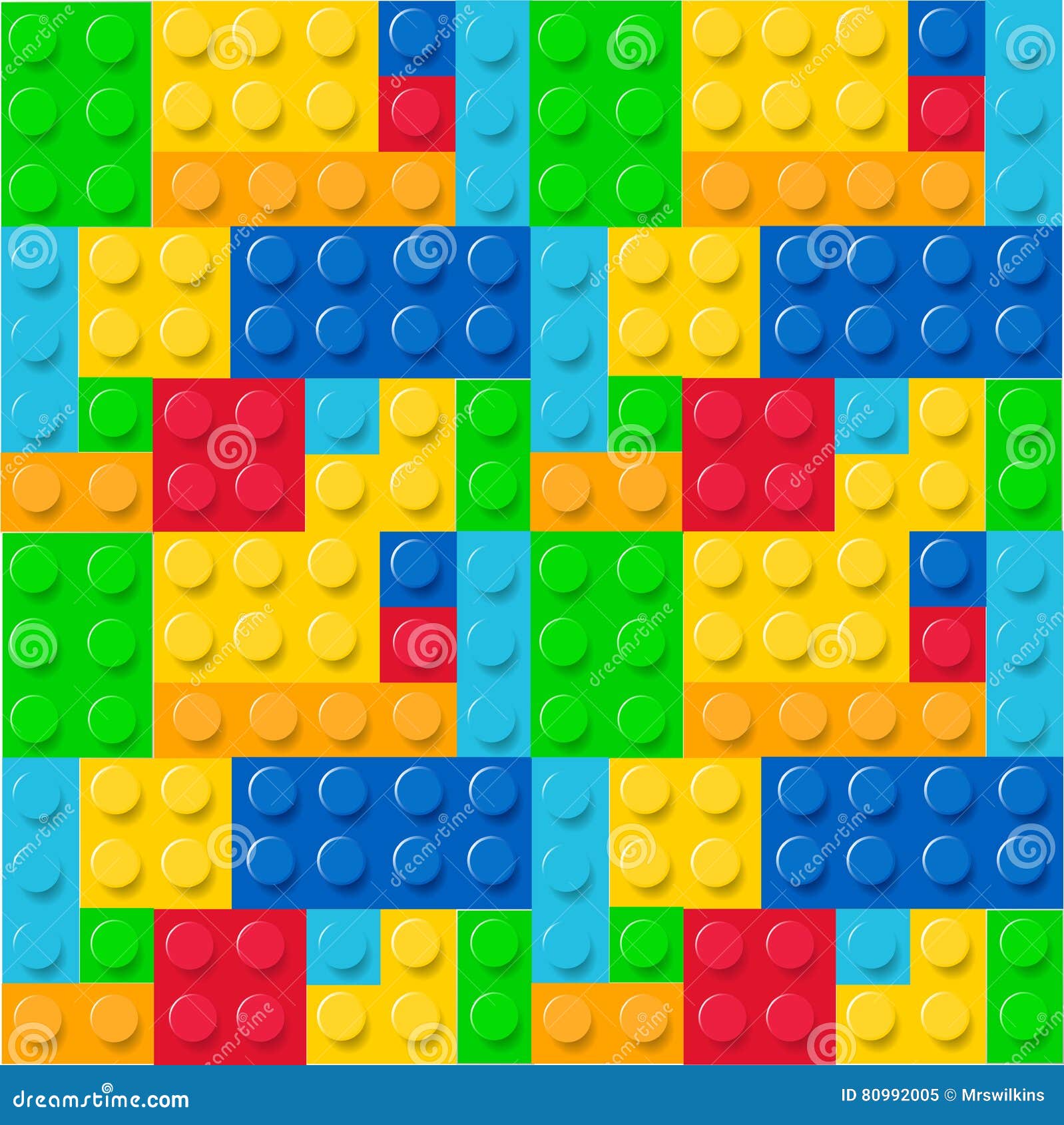 Childhood Blocks Pattern Vector Stock Vector - Illustration of ...