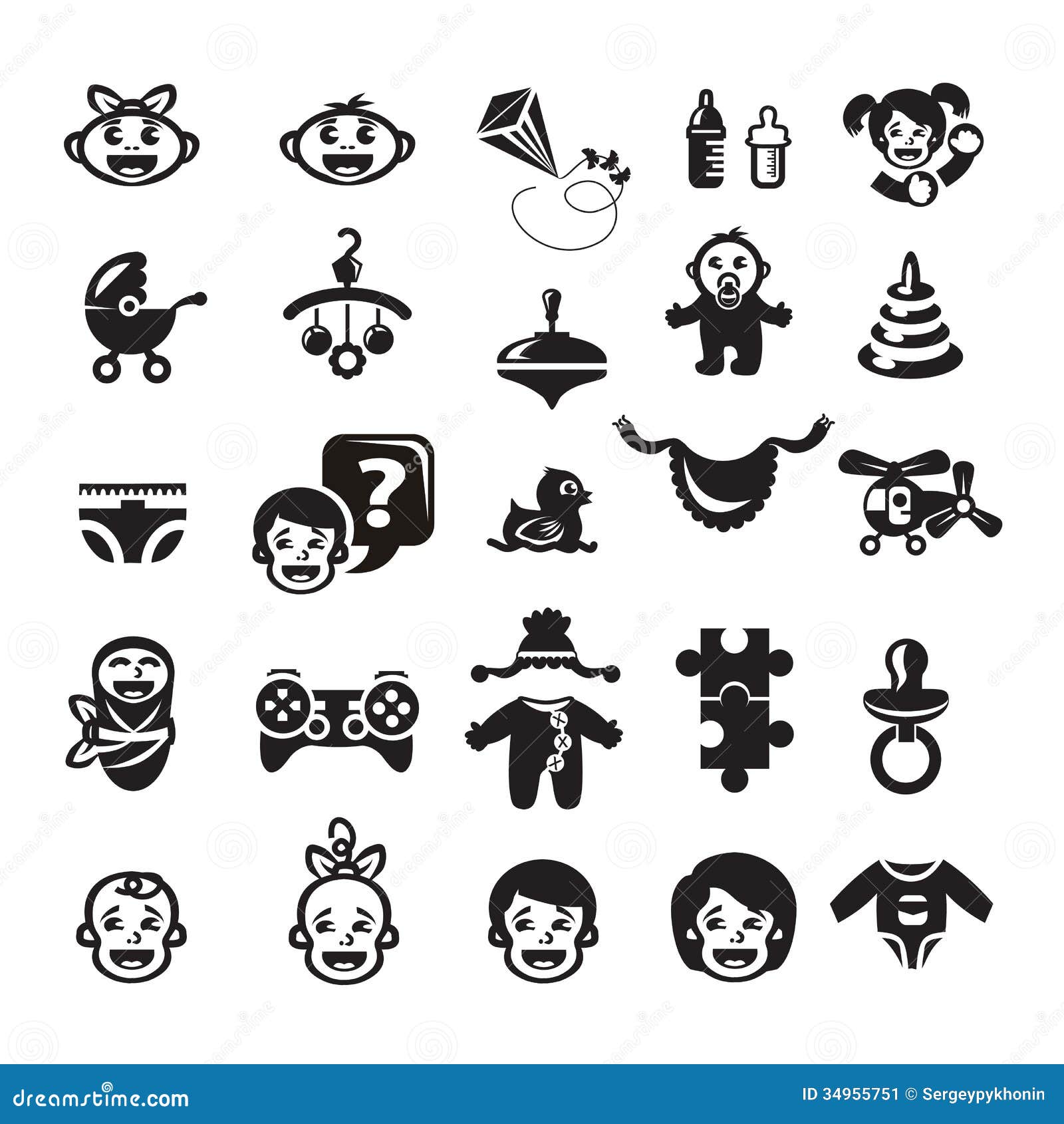 Childhood Icons Set Stock Image - Image: 34955751