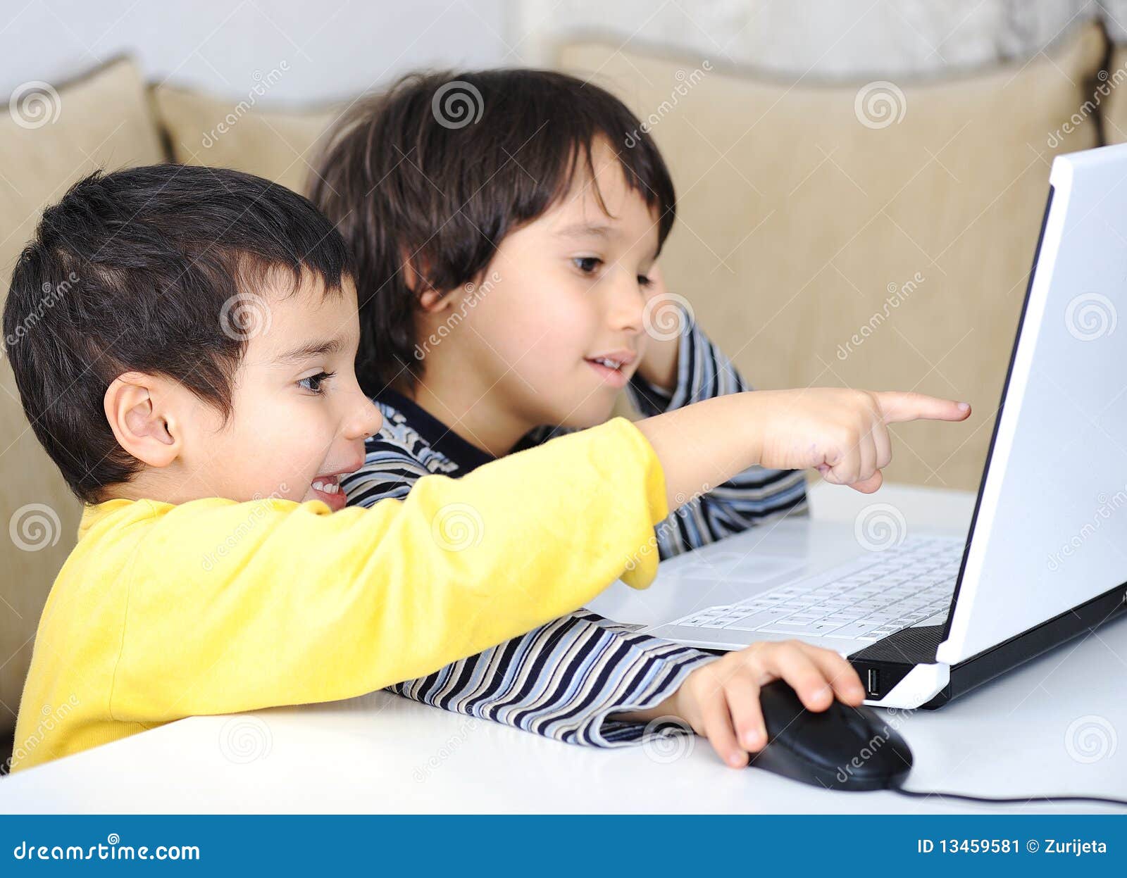 Childhood, Laptop, Learning Stock Image - Image of email, caucasian ...
