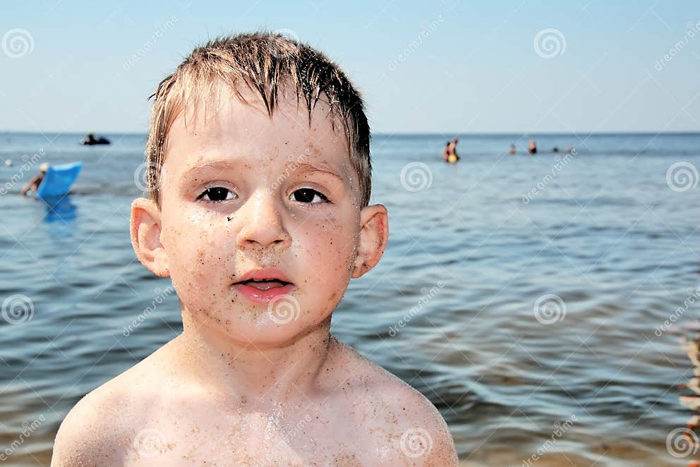 Childhood. Sandy monster. stock photo. Image of keeping - 16052526