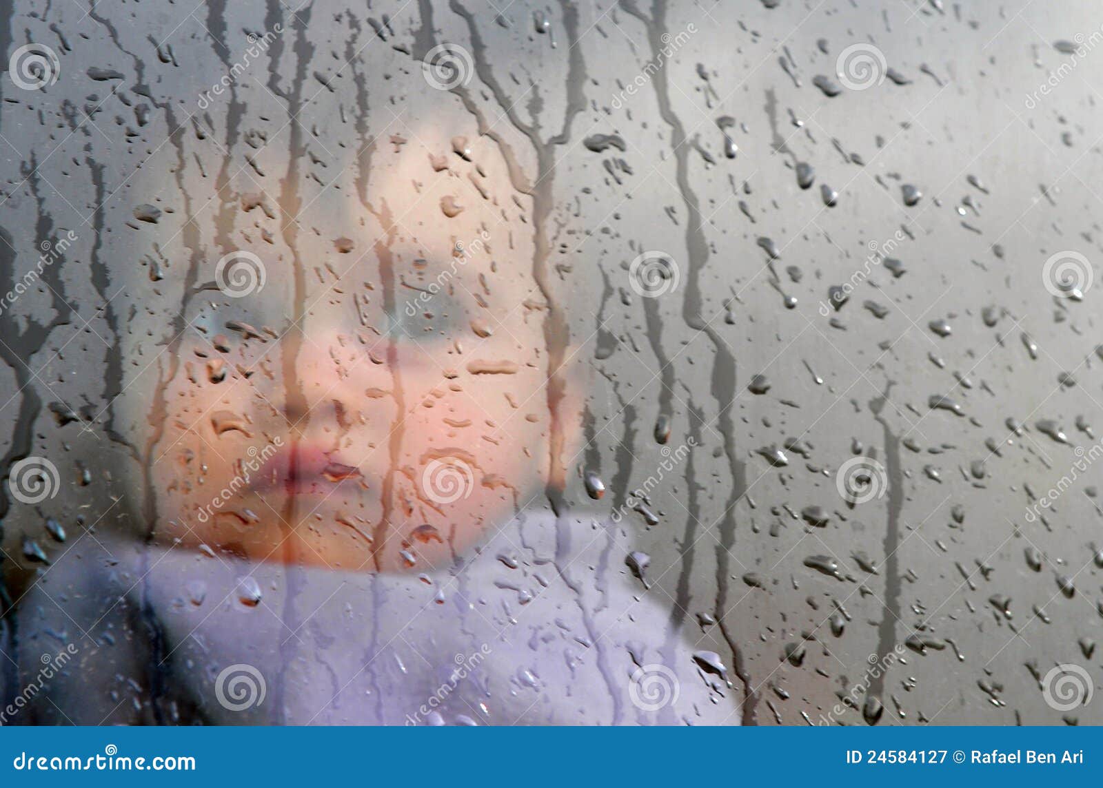 Childhood - Winter Rain Storm Stock Image - Image of inside, lifestyles ...