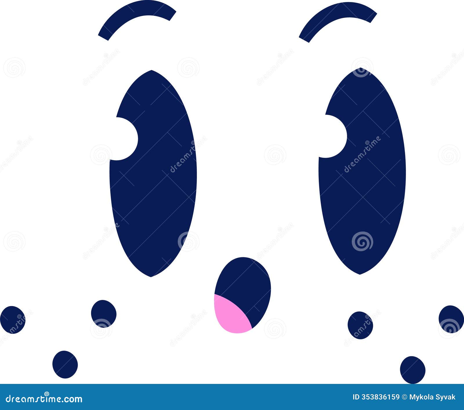 Childish Abstract Face Elements Stock Illustration - Illustration of ...